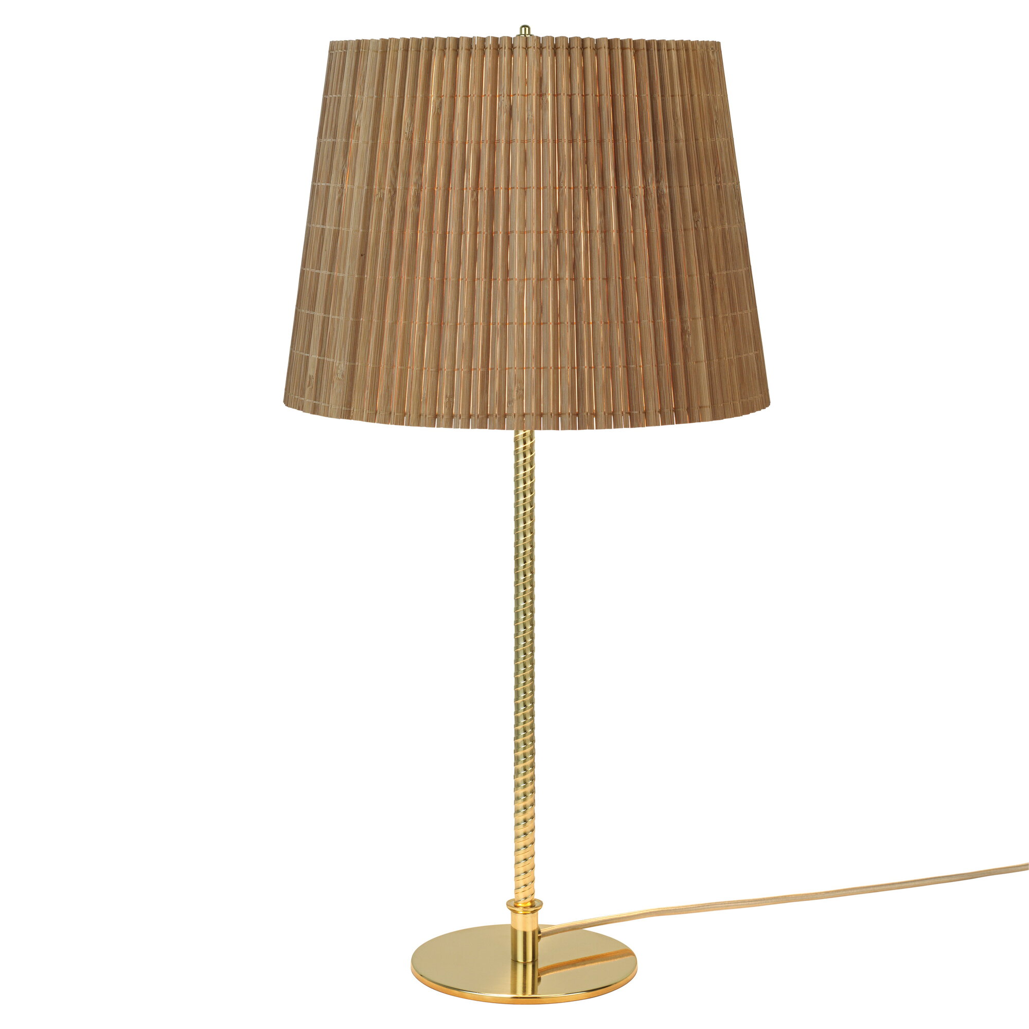 GUBI Tynell 9205 table lamp, brass - bamboo | Finnish Design Shop