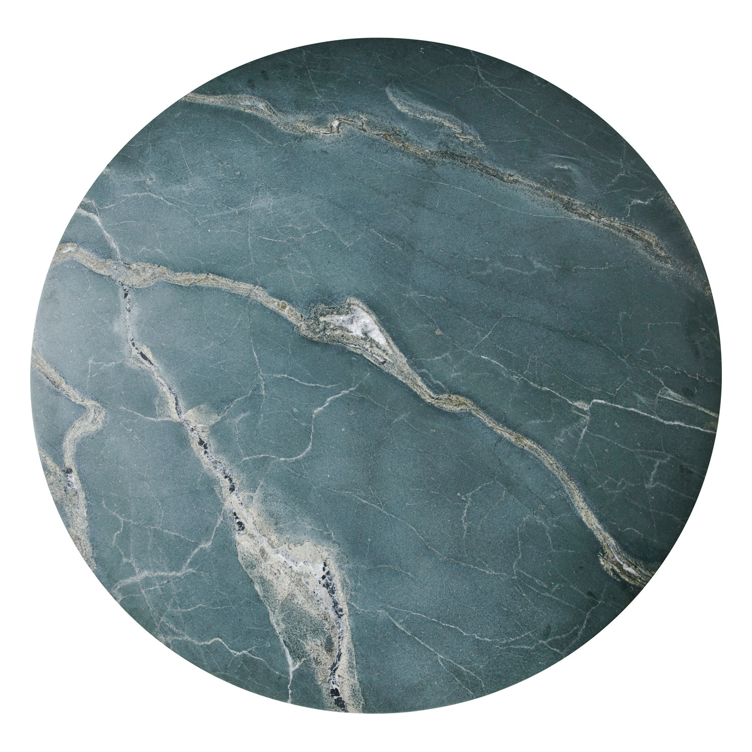 GUBI Epic Outdoor dining table, round 130 cm, botanic green quartzite ...