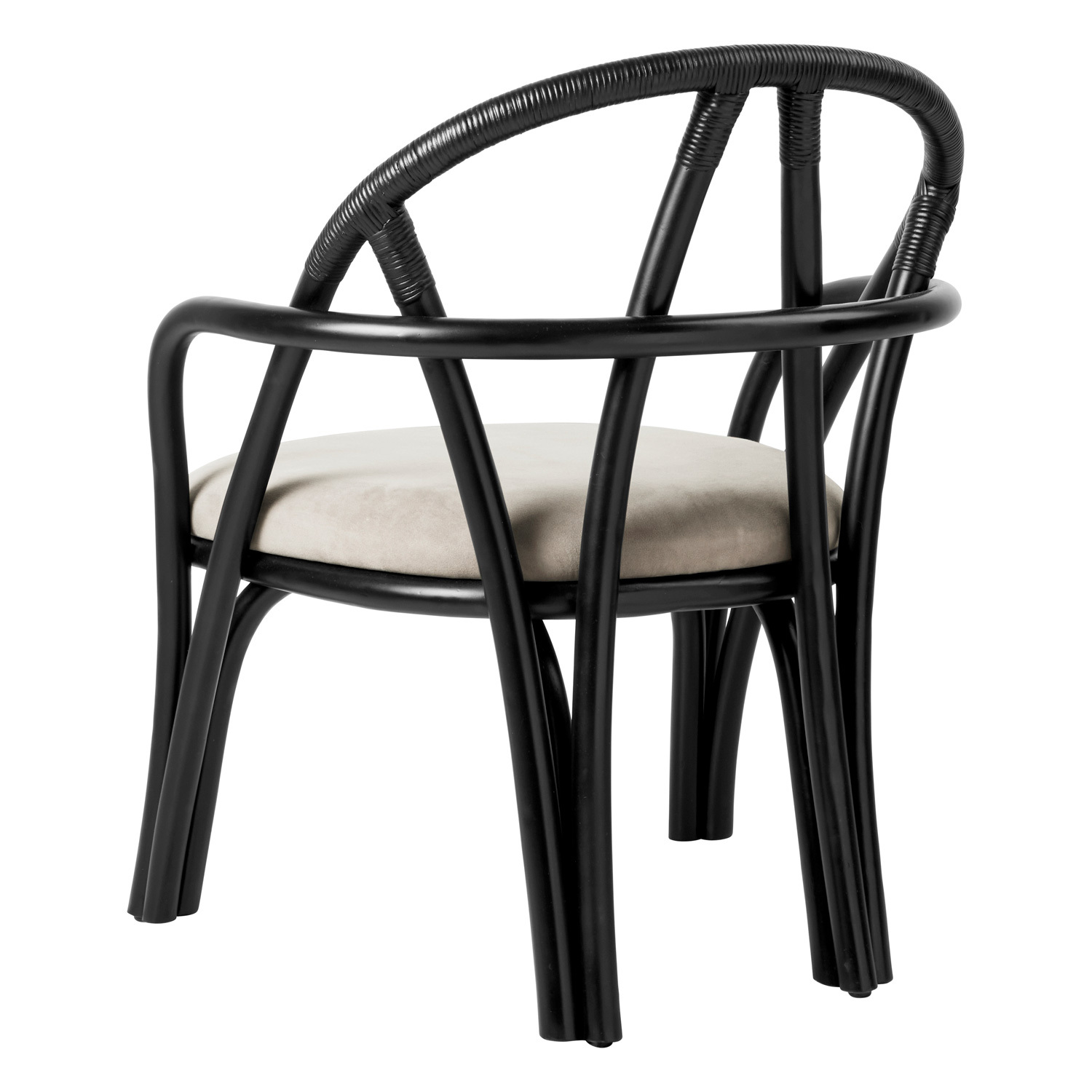 GUBI Bistra lounge chair, ebony painted rattan - Fustagno 001 | Finnish ...