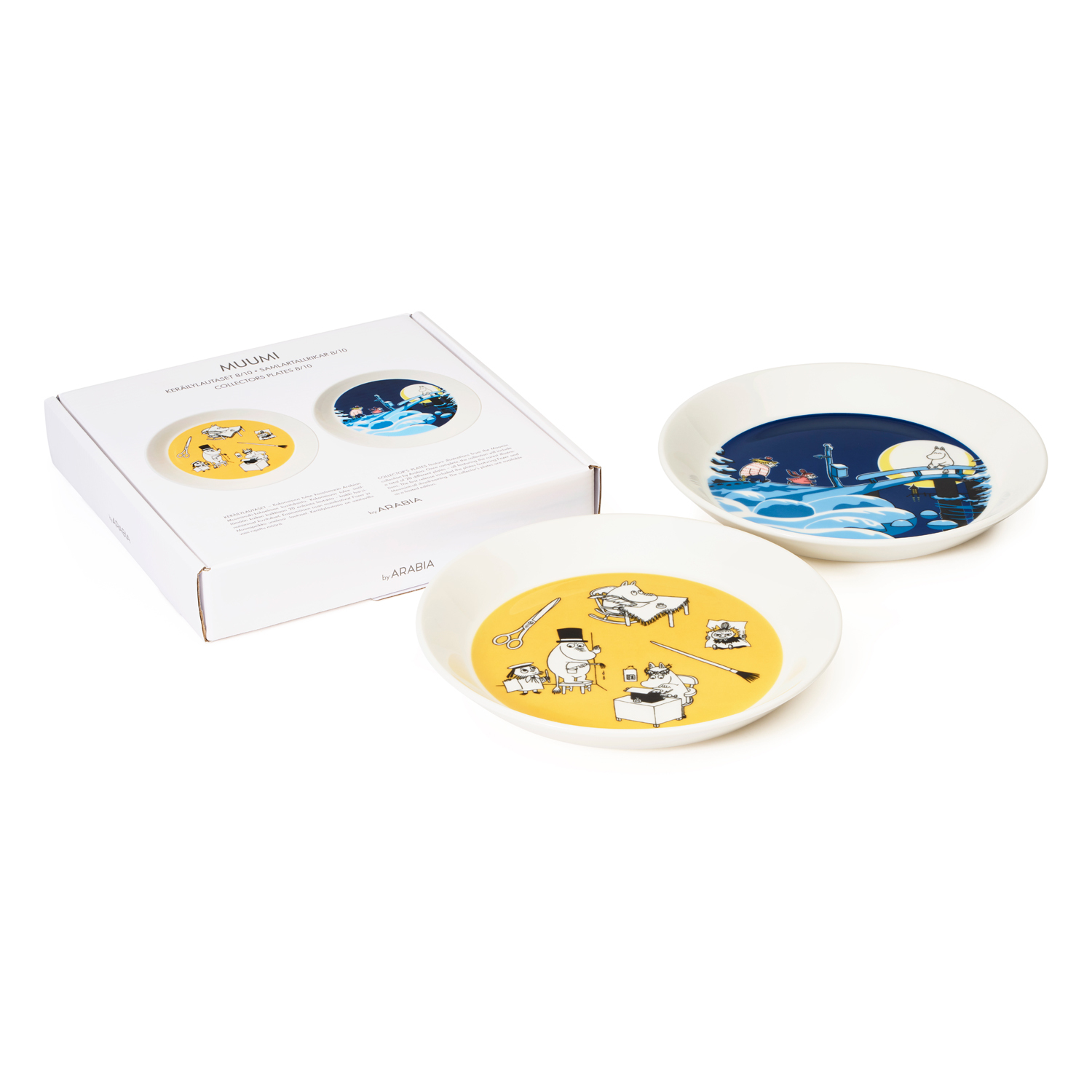 Moomin Arabia Moomin plate set, Office & Winternight | Finnish Design Shop