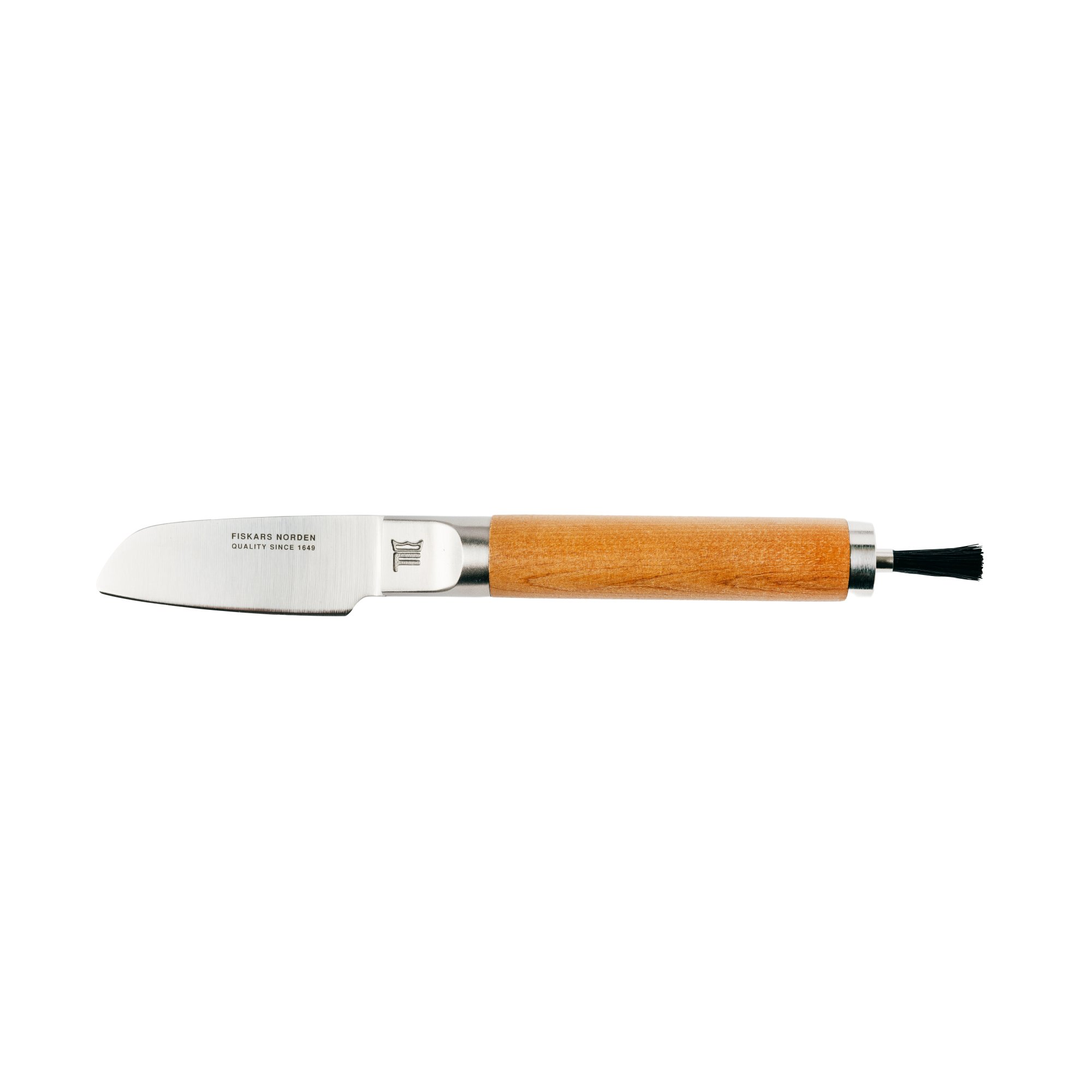 Fiskars LAB mushroom knife with brush, brown | Finnish Design Shop