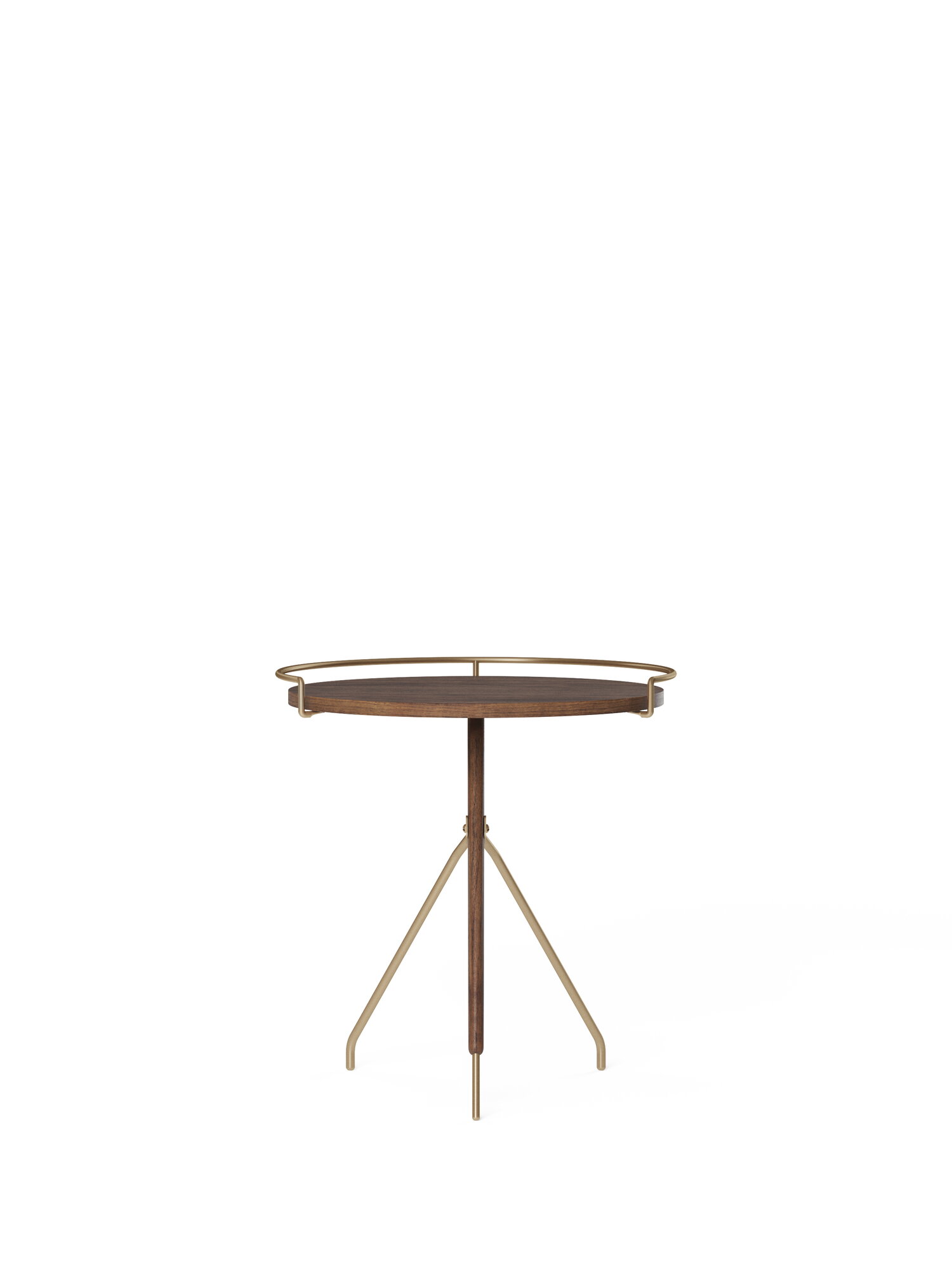 Audo Copenhagen Umanoff side table, 45 cm, walnut - brushed brass ...
