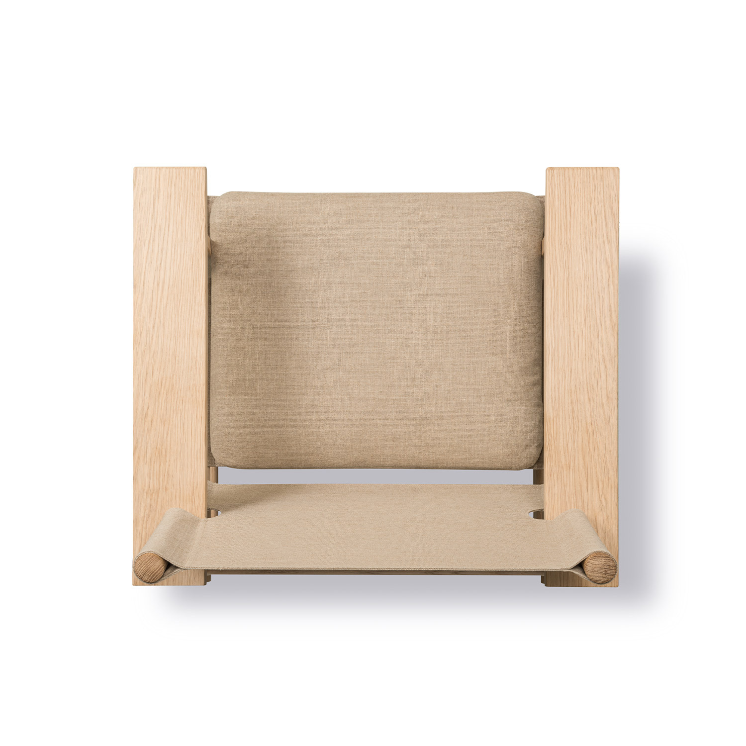 Fredericia Canvas chair w. seat cushion, soaped oak - natural canvas ...