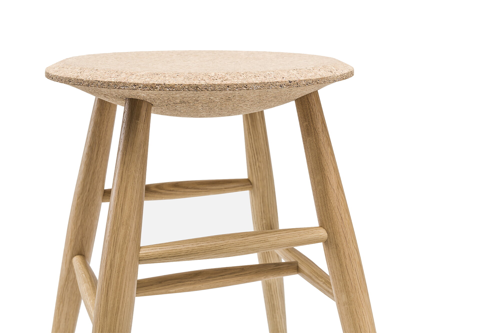 Hem Drifted stool, light cork - oak | Finnish Design Shop