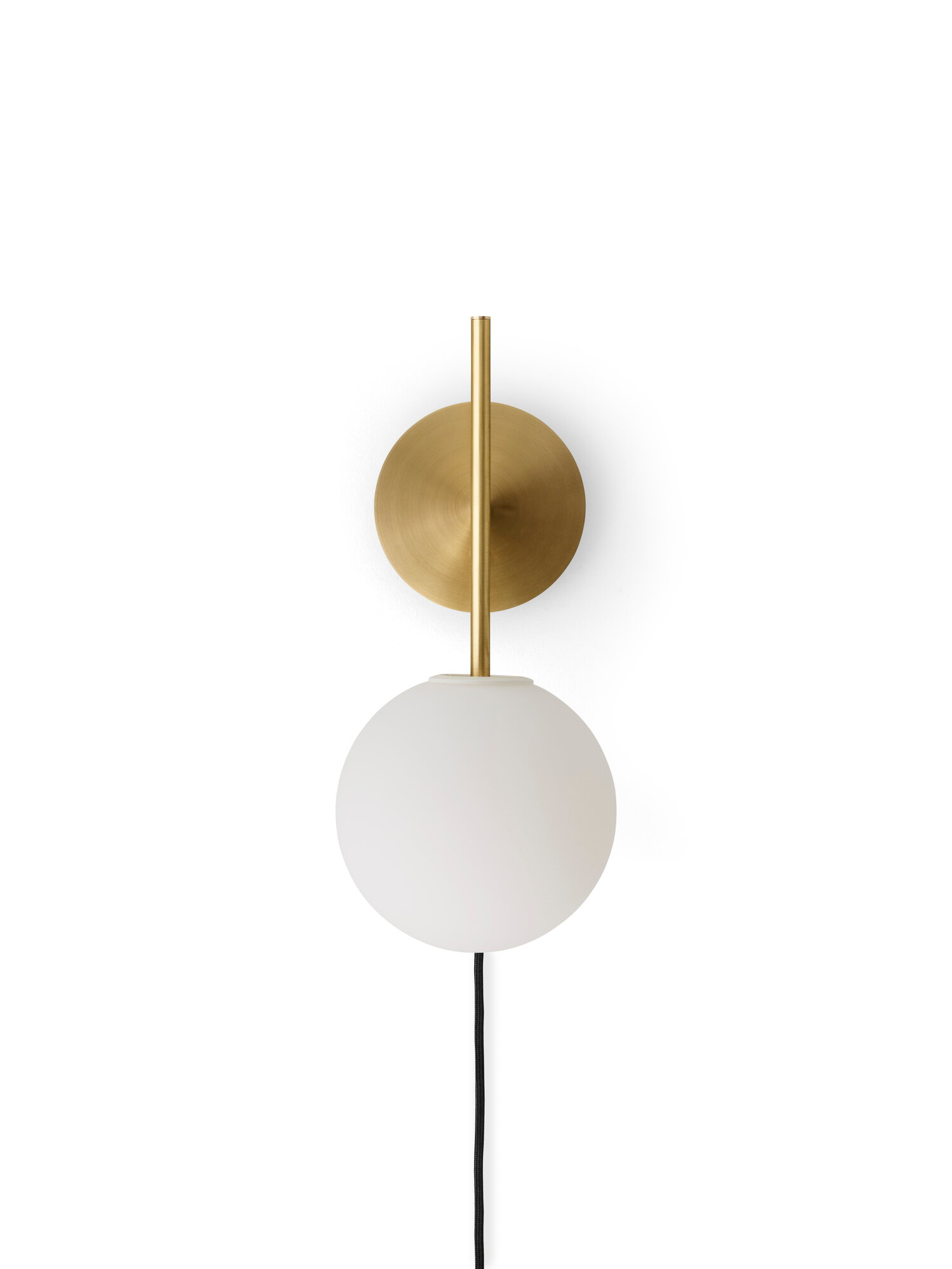Audo Copenhagen TR Bulb suspended wall lamp, brushed brass - matte opal ...