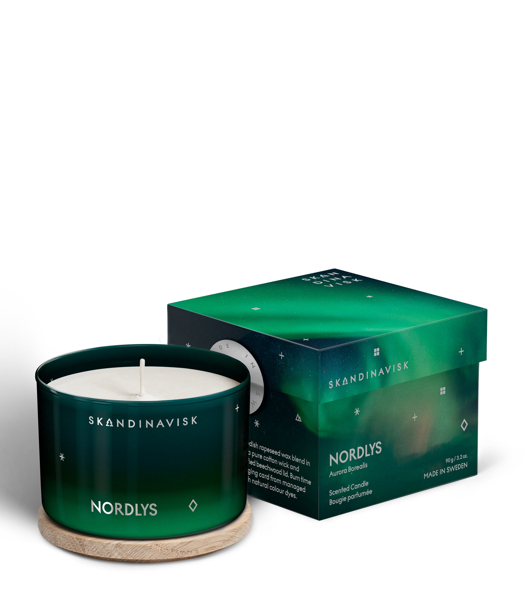 Skandinavisk Scented candle with lid, NORDLYS, 90 g | Finnish Design Shop