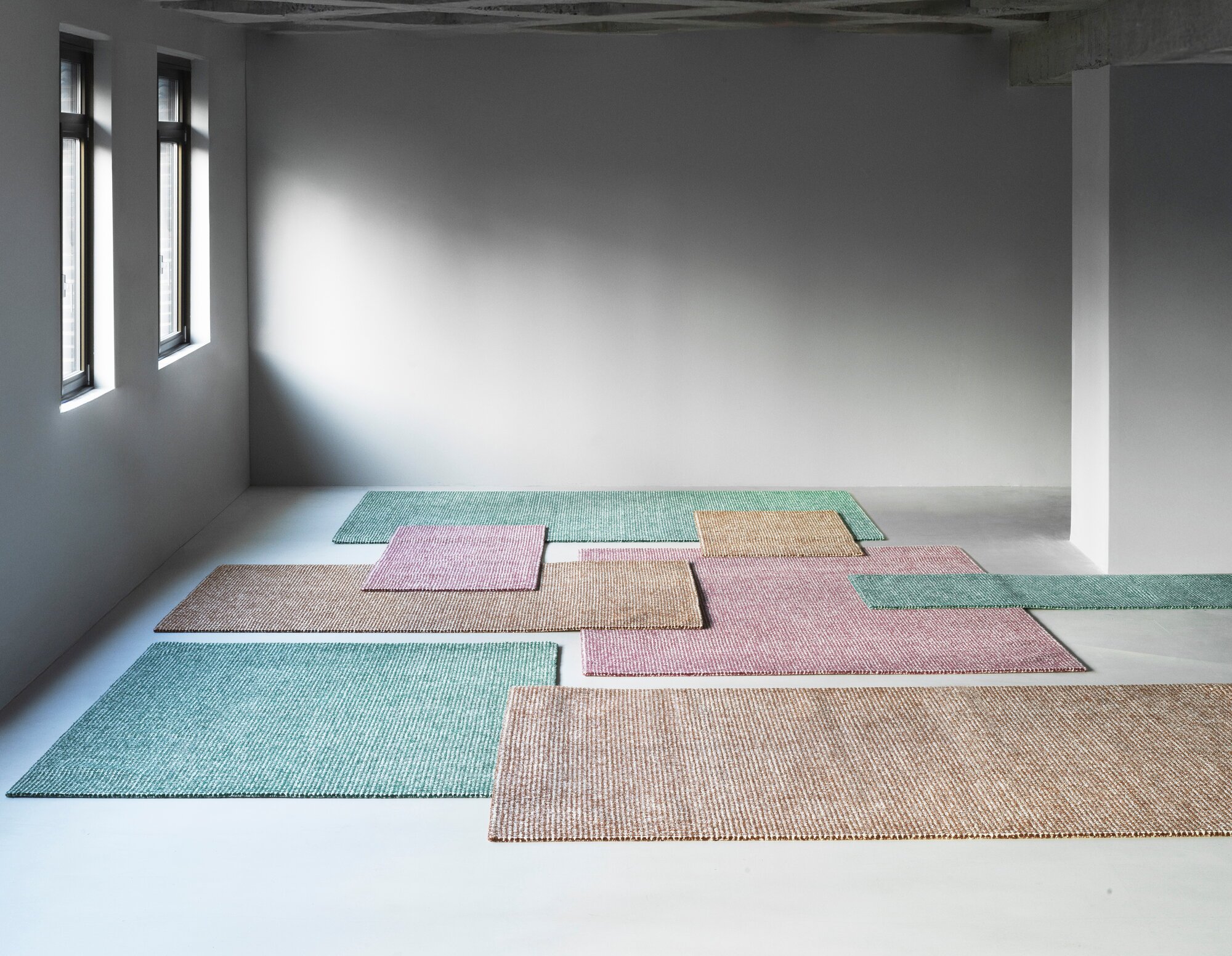 Normann Copenhagen Flick rug, 80 x 200 cm, off white - dark green ...