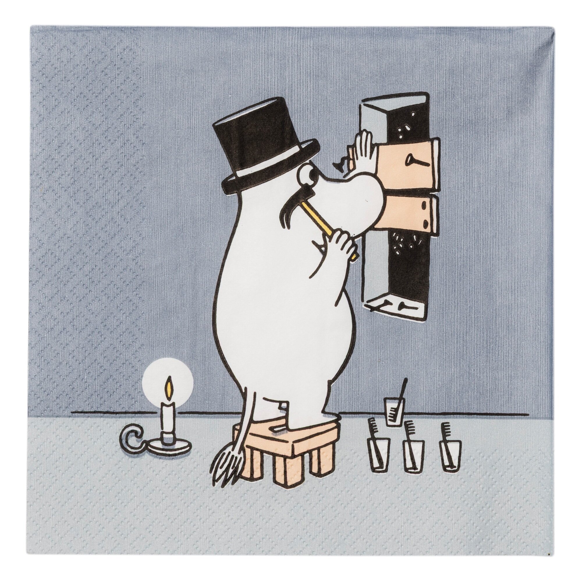 Moomin Arabia Moomin paper napkin, 33 cm, 20 pcs, Moominpappa | Finnish ...