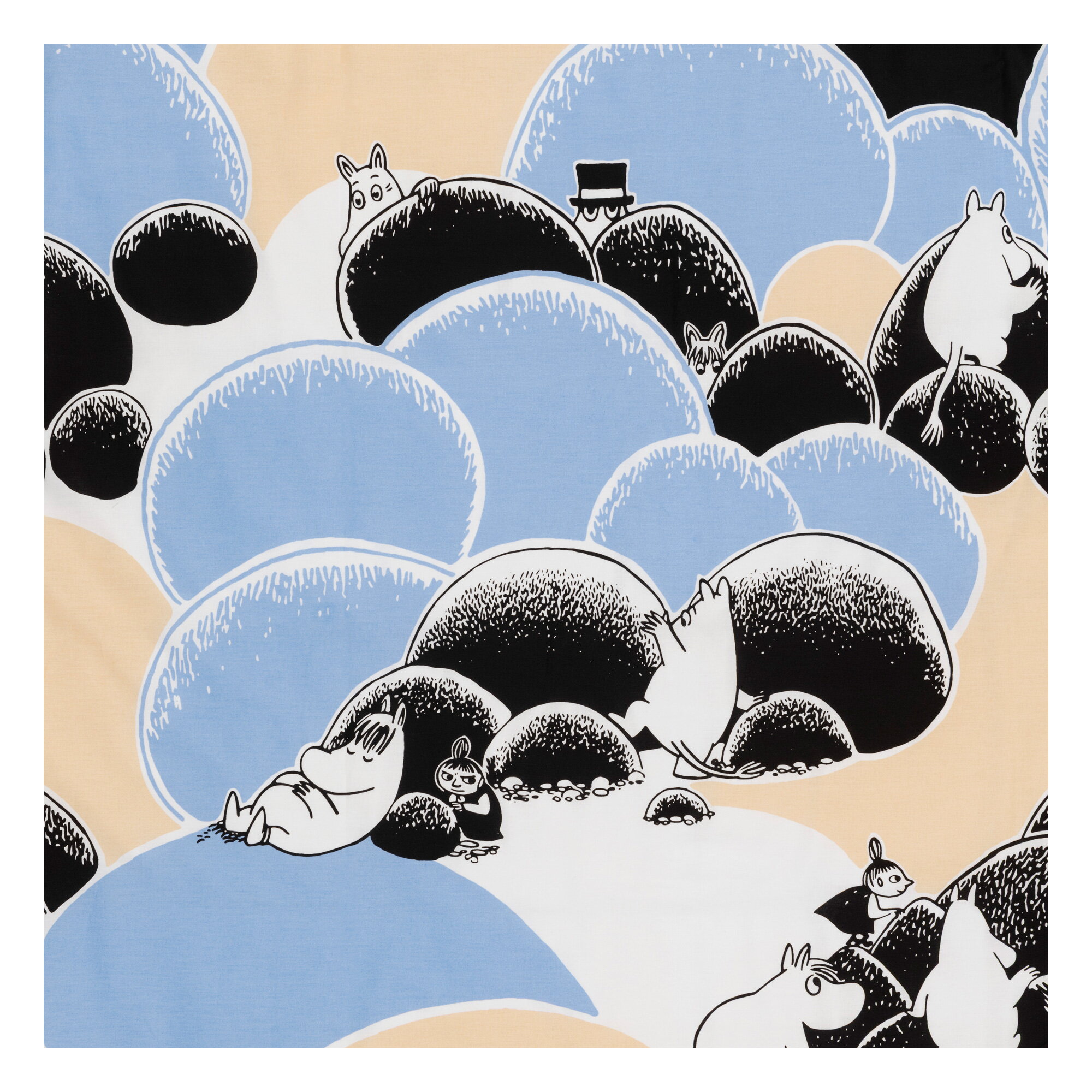 Moomin Arabia Moomin pillowcase, Pebbles | Finnish Design Shop