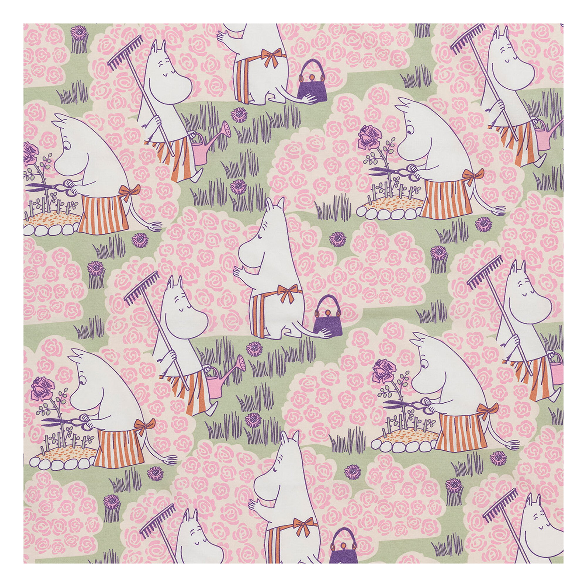 Moomin Arabia Moomin pillowcase, Rose Garden | Finnish Design Shop UK