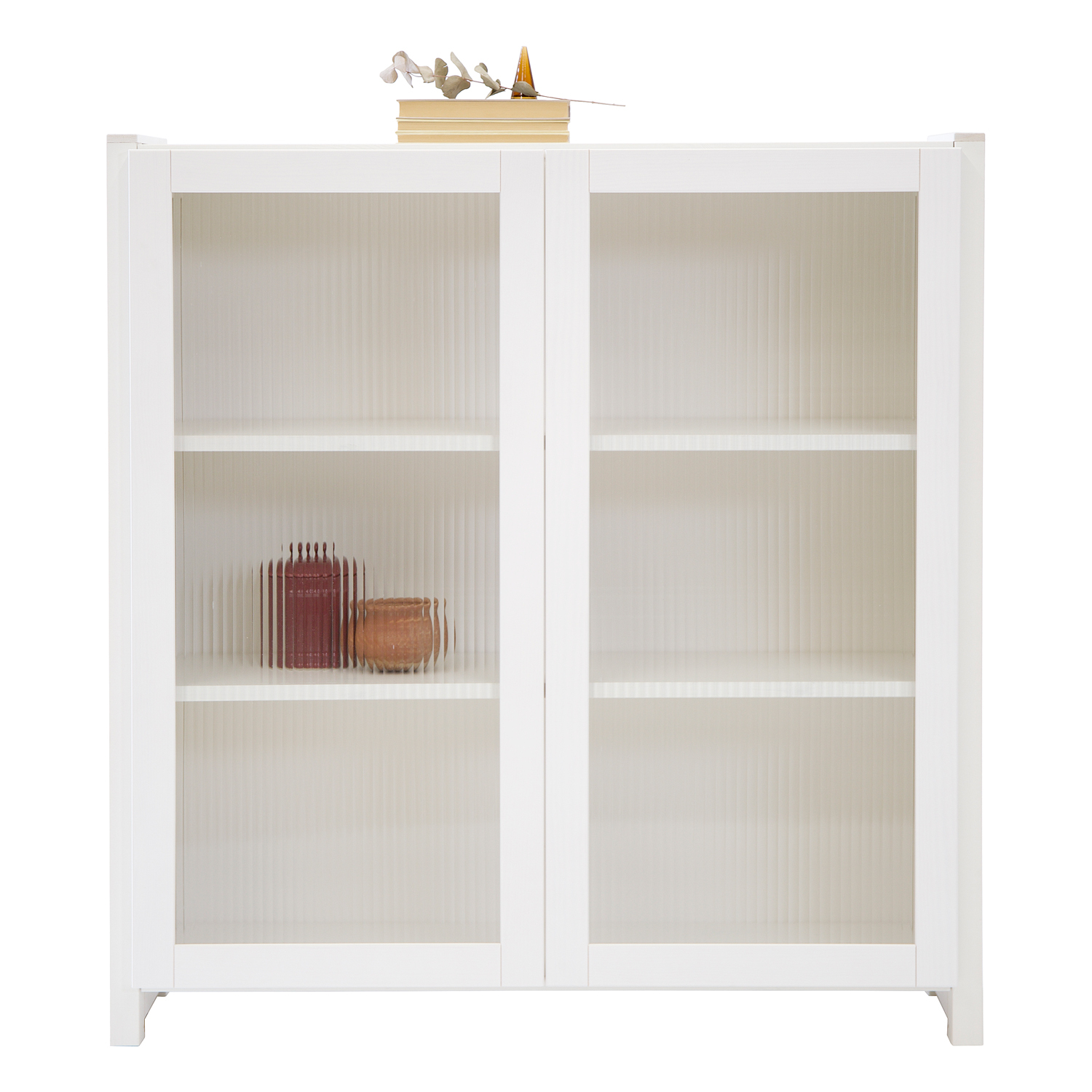 Lundia Classic vitriini aaltolasiovilla, 104 x 109 cm, valkolakattu ...
