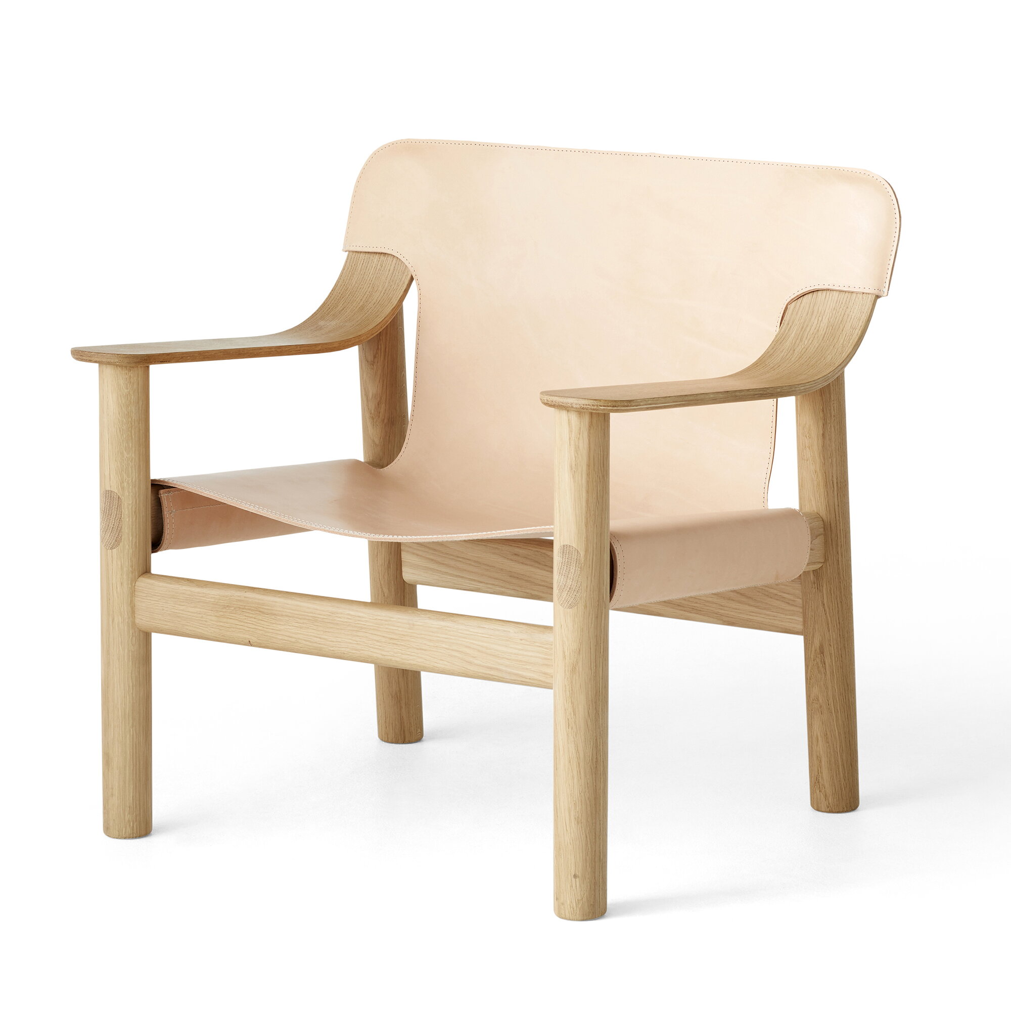 HAY Bernard lounge chair, oak - natural leather | Finnish Design Shop UK