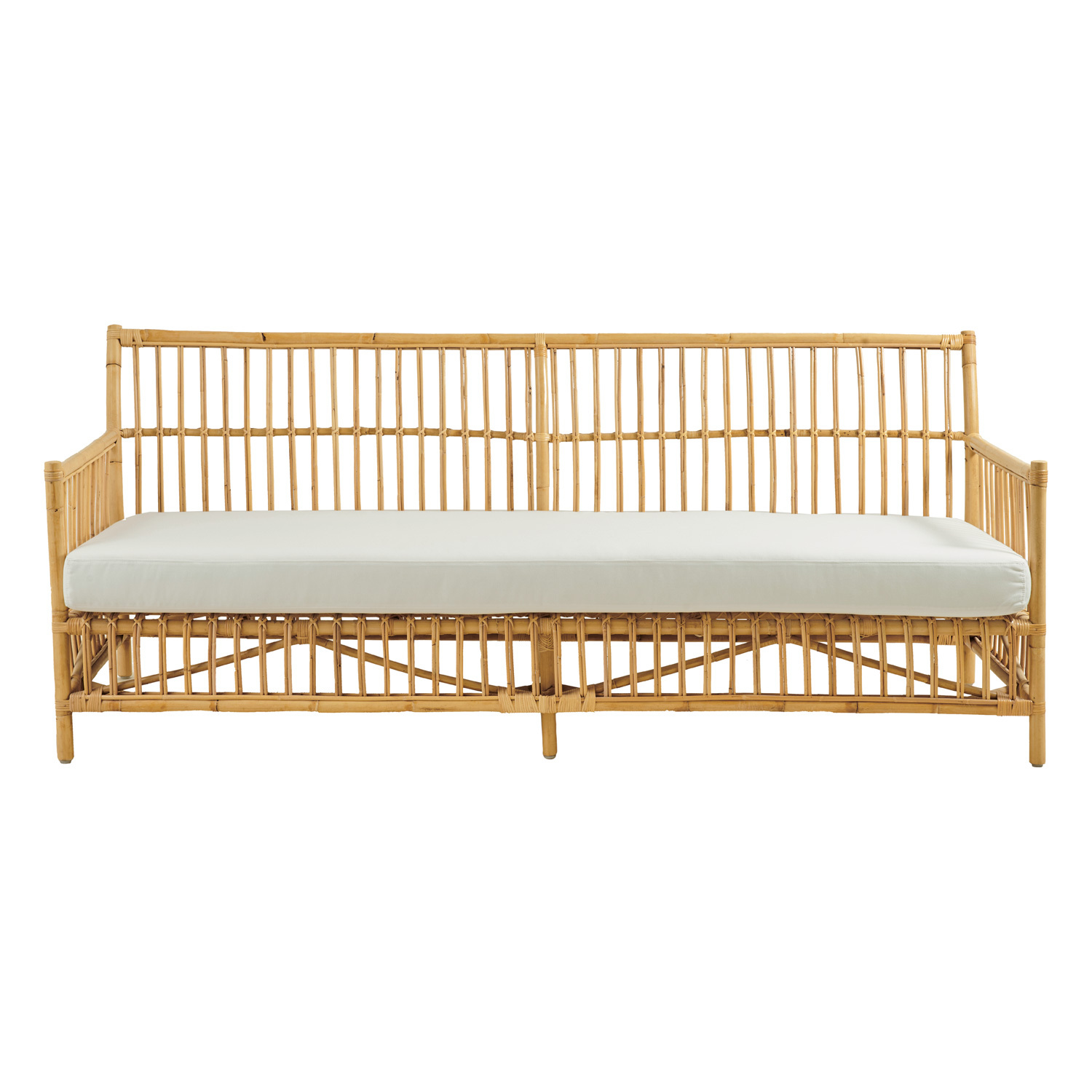 Sika-Design Caroline sofa, natural rattan - white | Finnish Design Shop UK