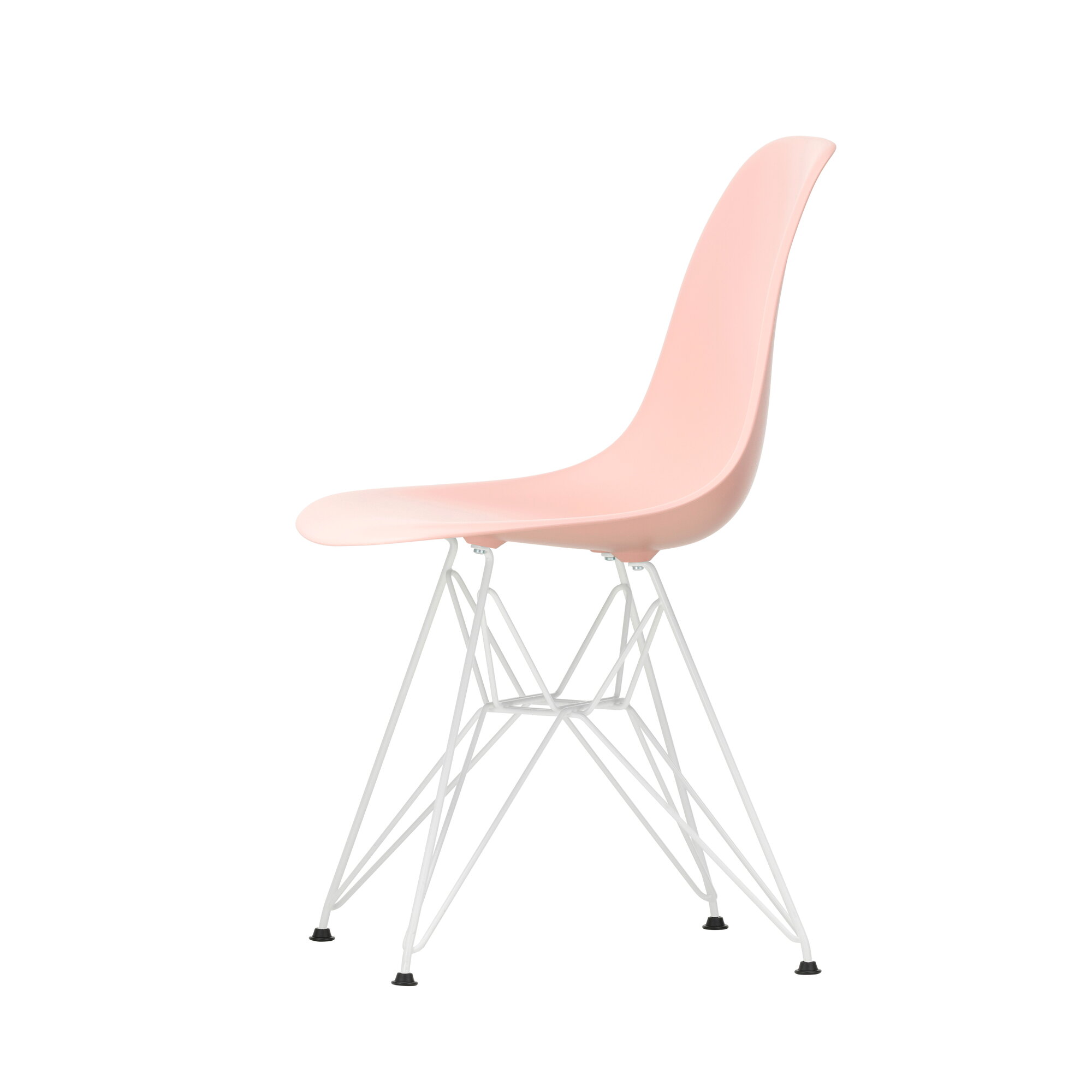 Vitra Eames DSR chair, pale rose RE - white | Finnish Design Shop