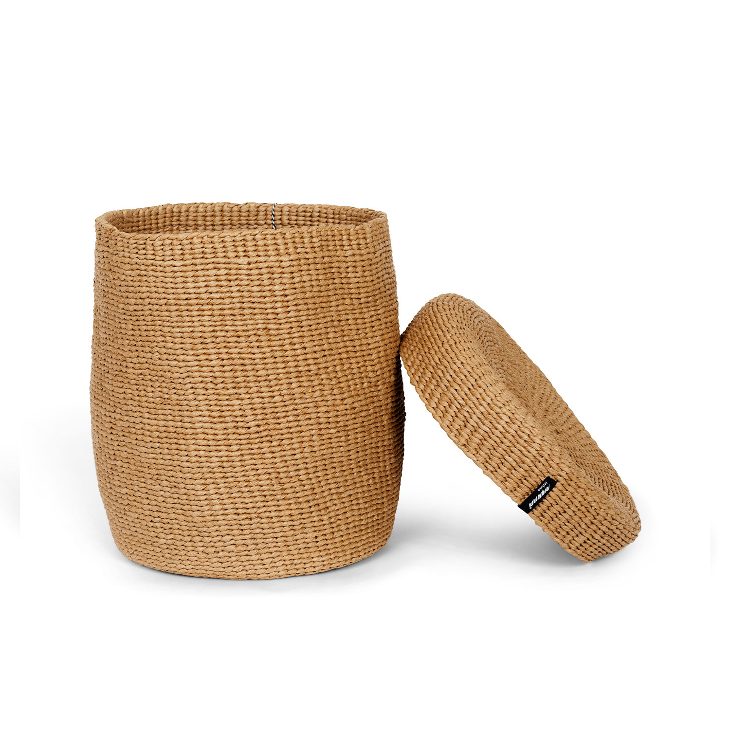 Mifuko Kiondo basket with lid, L, brown | Finnish Design Shop
