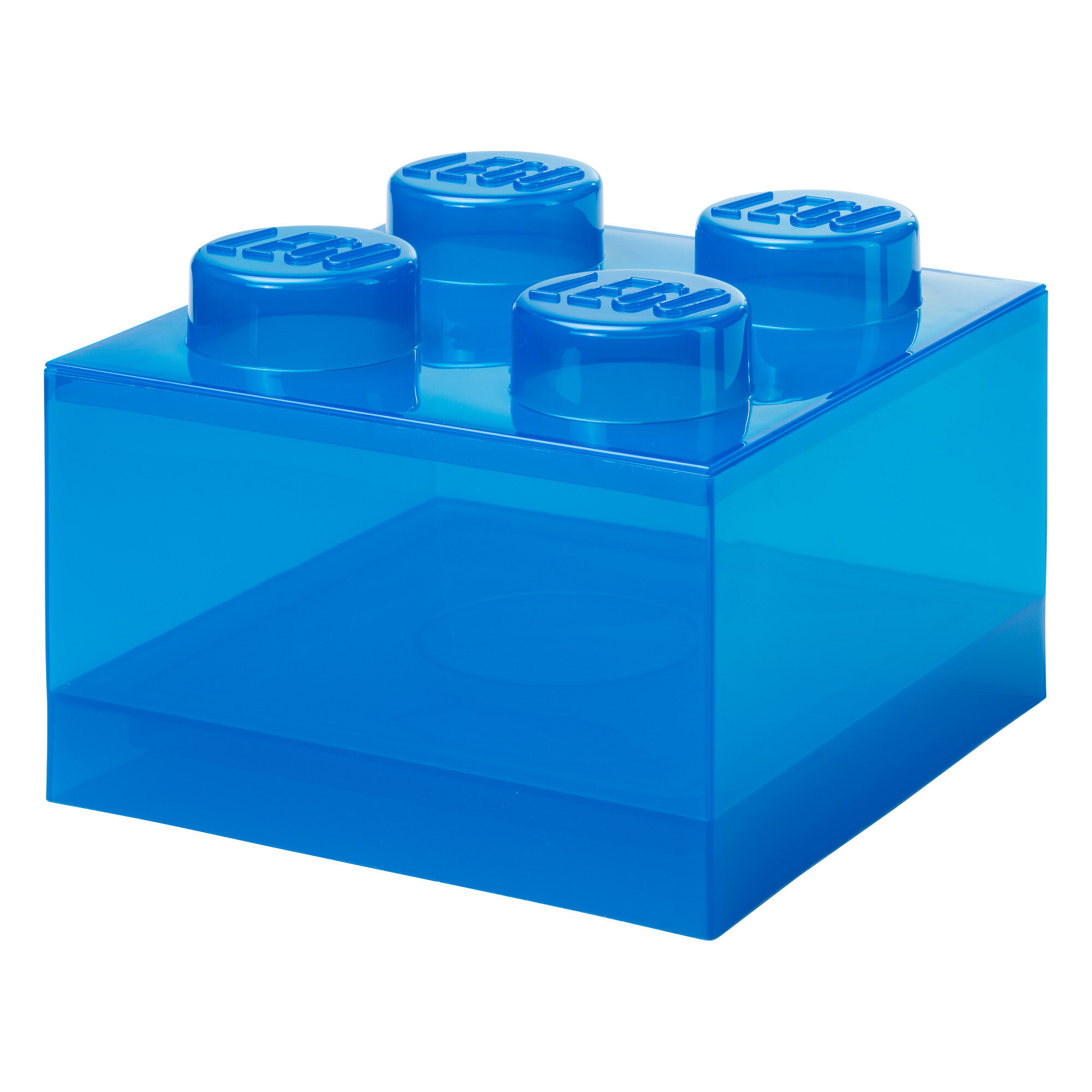Room Copenhagen Lego Storage Brick 4 Top Lid, translucent blue ...