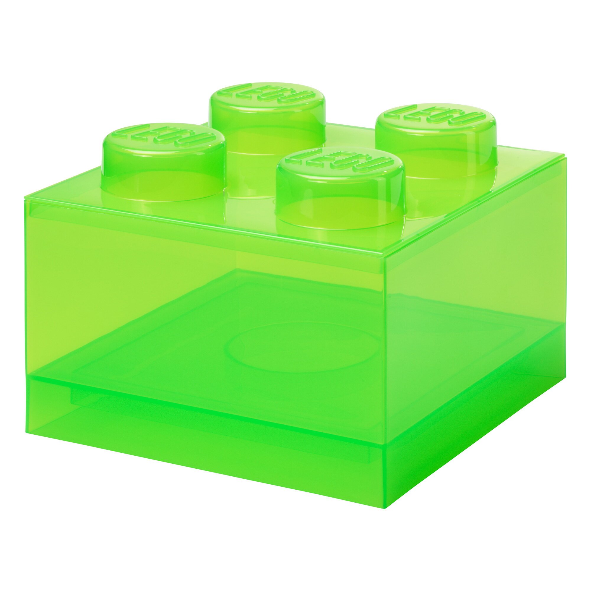 Room Copenhagen Lego Storage Brick 4 Top Lid, translucent light green ...