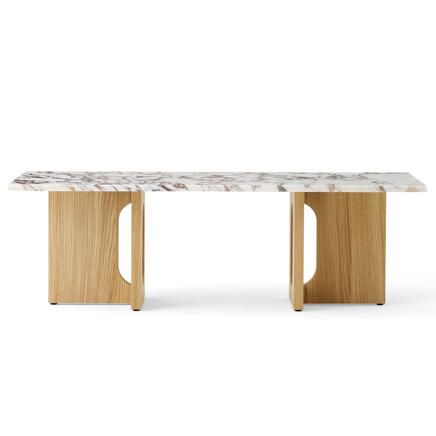 Audo Copenhagen Androgyne lounge table, oak - Calacatta Viola marble ...