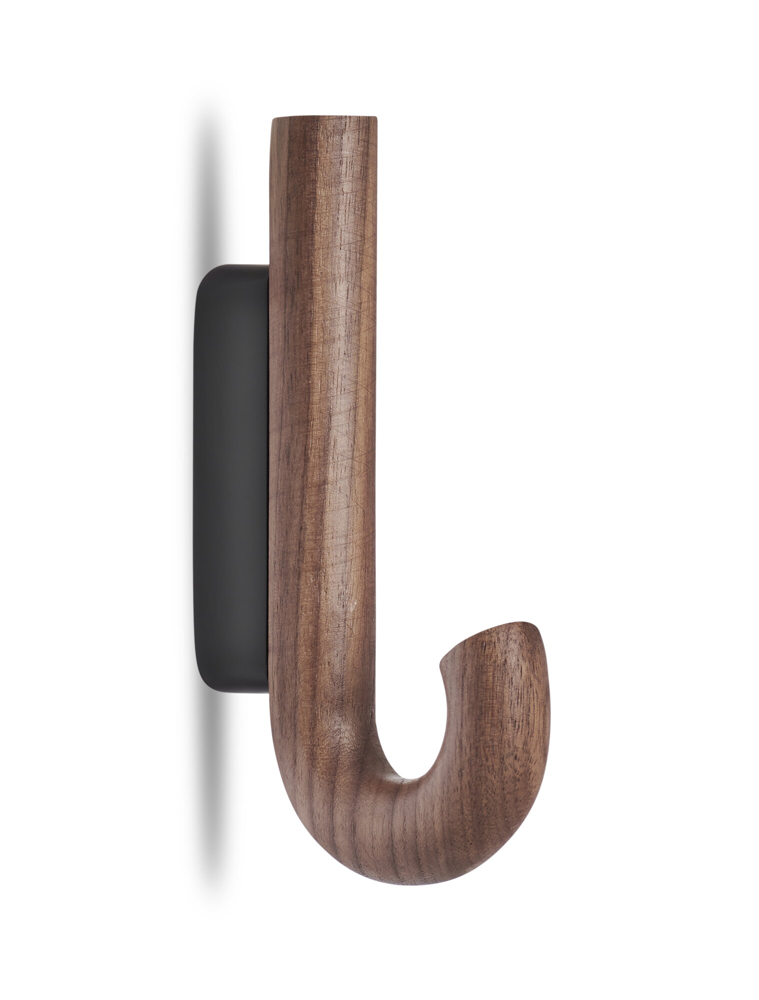 Gejst Hook hanger, mini, walnut - black | Finnish Design Shop