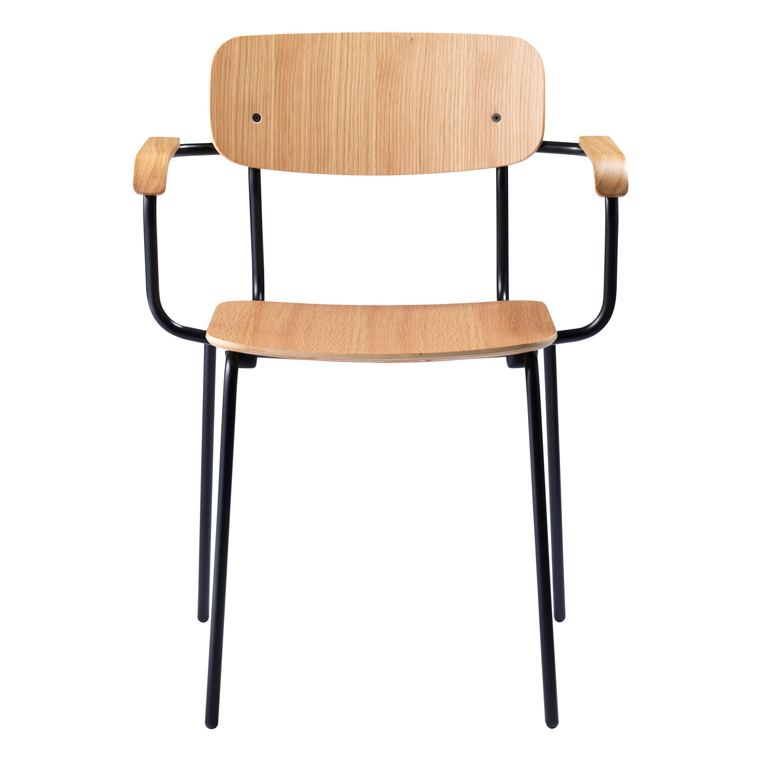 FDB Møbler J183 Holmen chair with armrests, oak veneer | Finnish Design ...