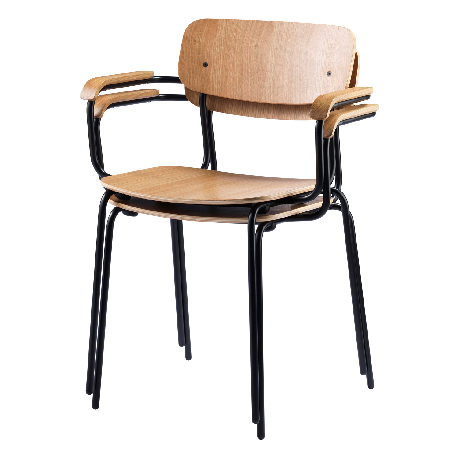 FDB Møbler J183 Holmen chair with armrests, oak veneer | Finnish Design ...