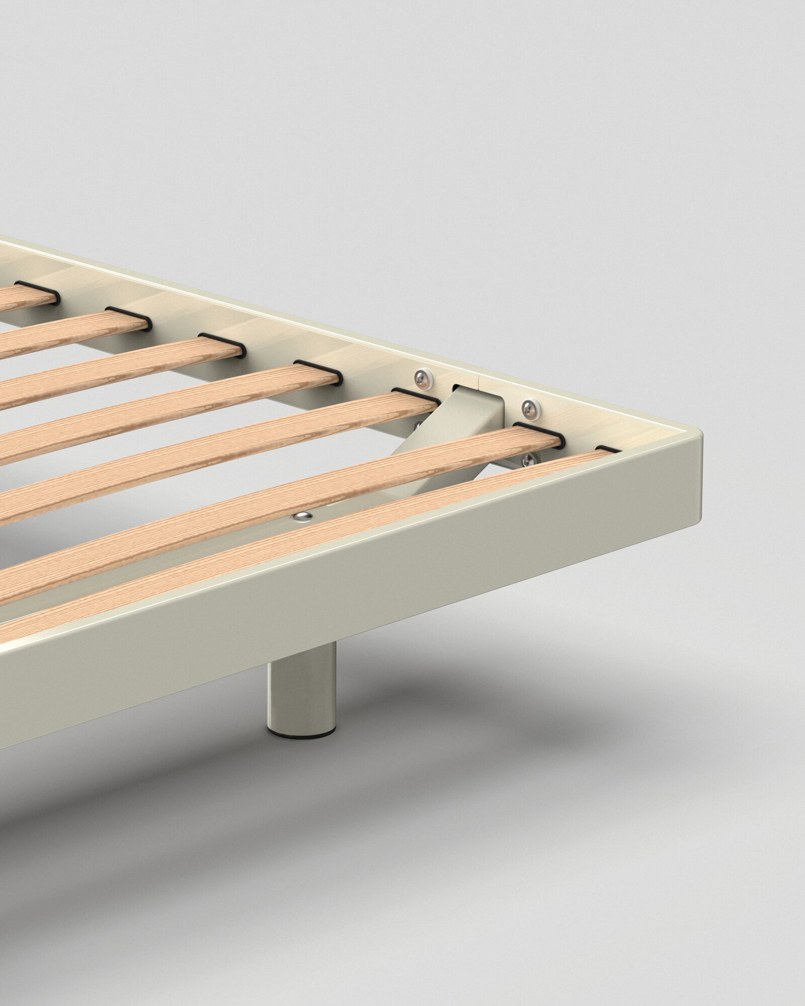 ReFramed MC-1 bed frame with slats, ivory | Finnish Design Shop