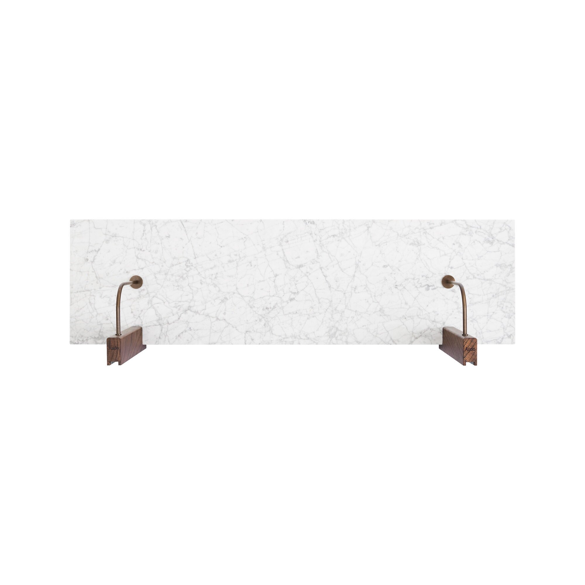 Audo Copenhagen Corbel shelf, large, dark stained oak - Carrara marble ...
