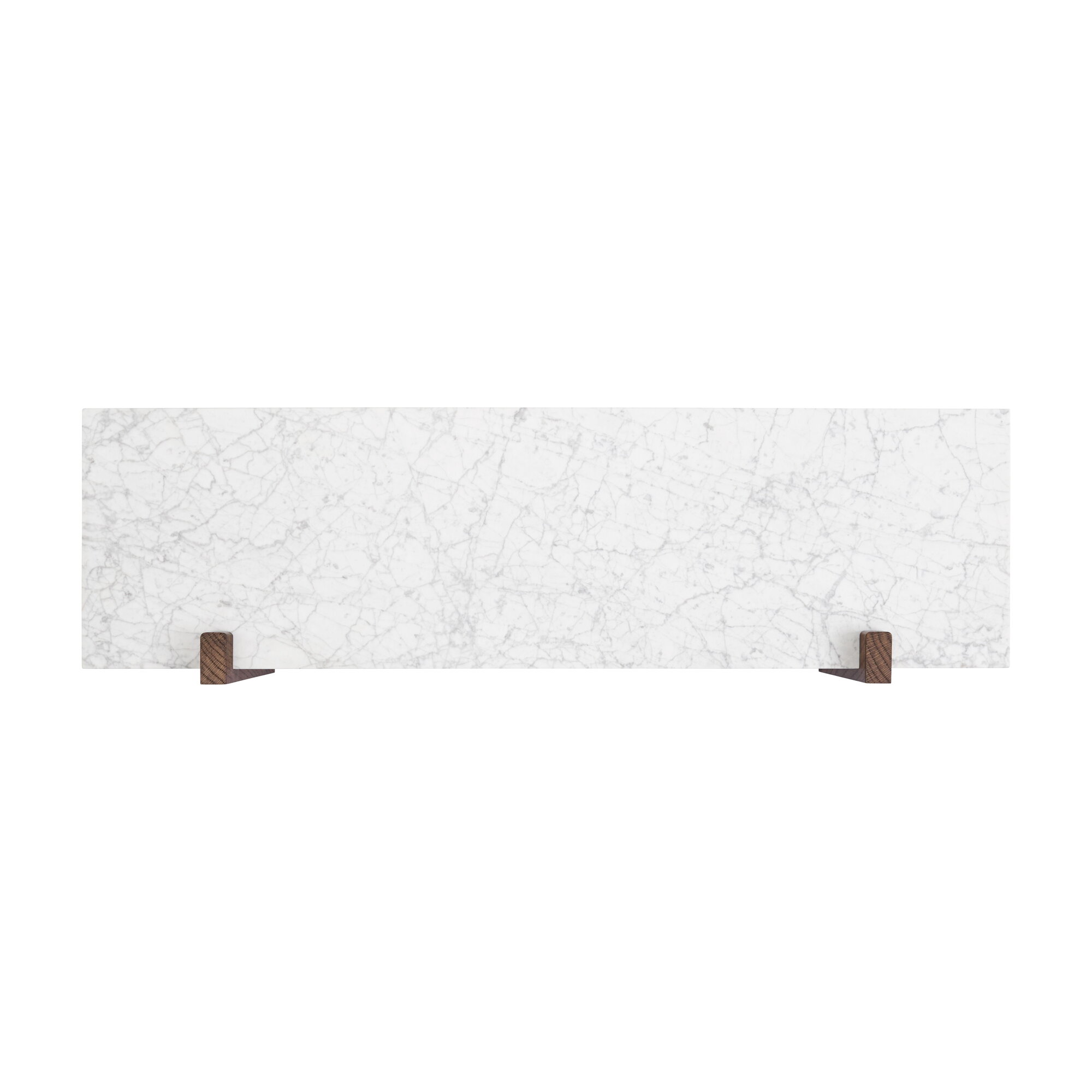 Audo Copenhagen Corbel shelf, large, dark stained oak - Carrara marble ...