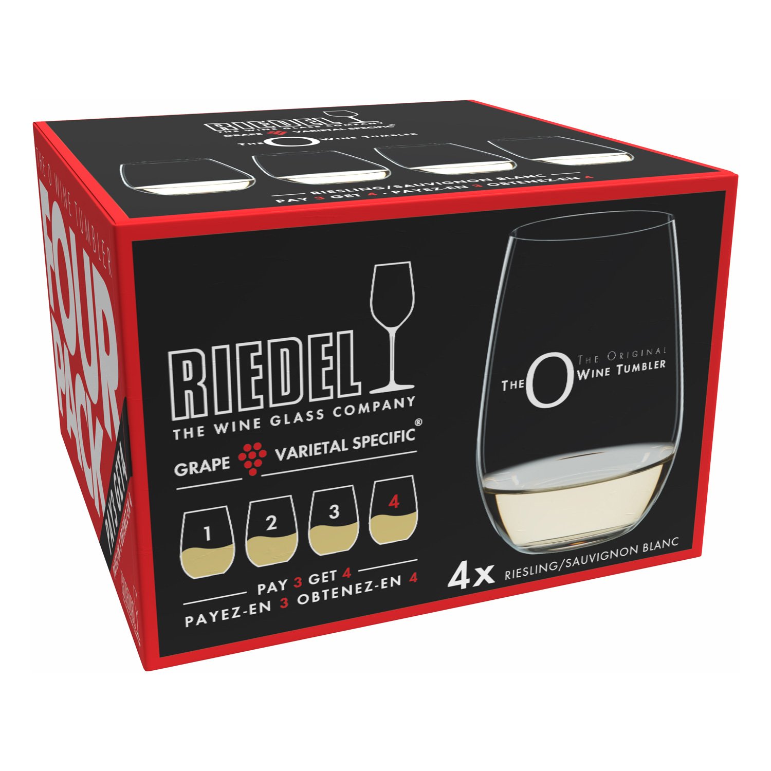 Riedel O Riesling / Sauvignon Blanc valkoviinilasi, 4 kpl | Finnish Design Shop