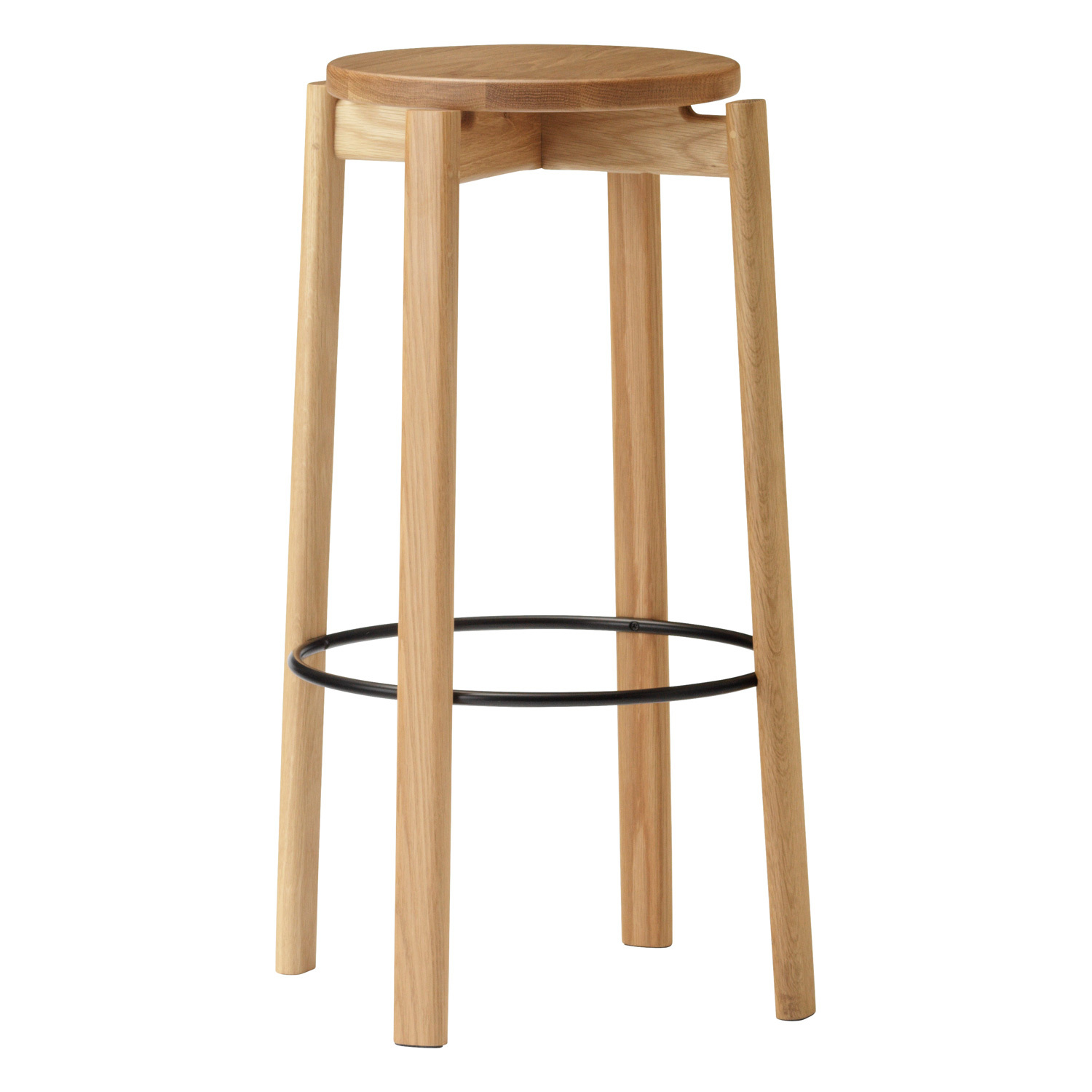 Audo Copenhagen Passage barstol, 75 cm, ek | Finnish Design Shop