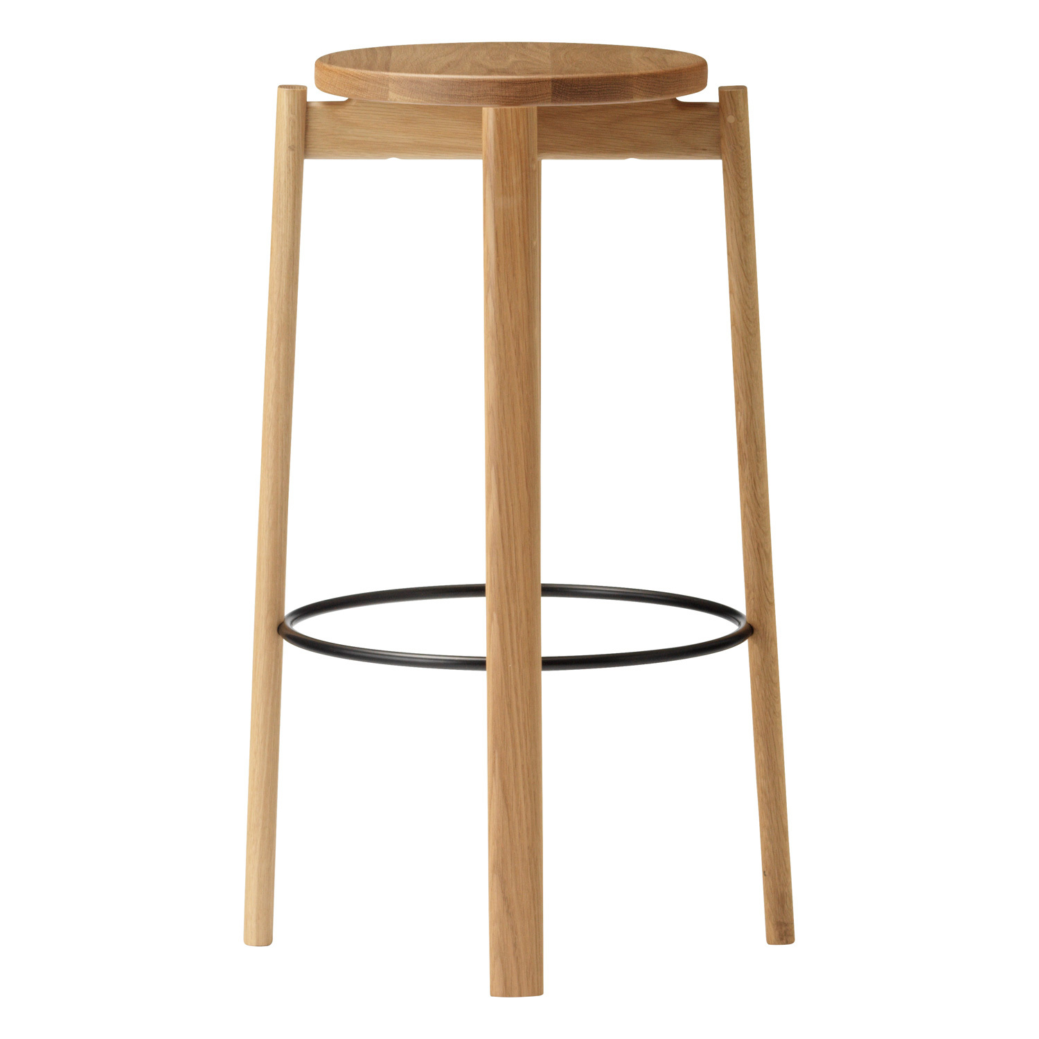 Audo Copenhagen Passage bar stool, 75 cm, oak | Finnish Design Shop