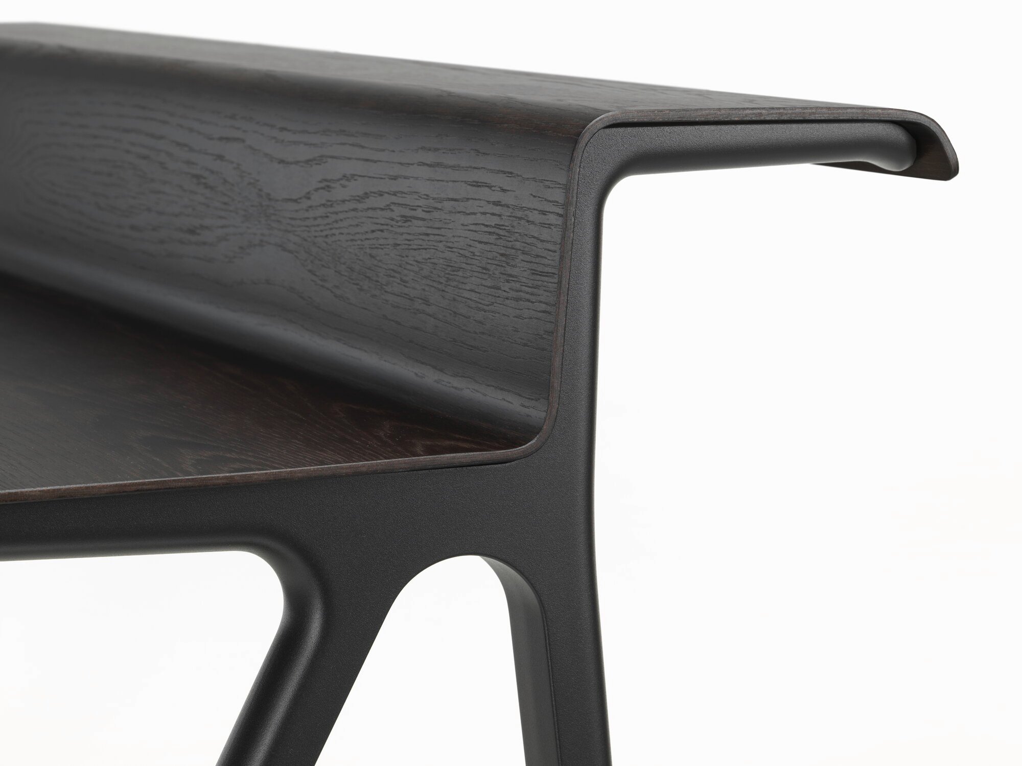 Vitra Courier desk, dark varnish oak veneer - deep black | Finnish ...