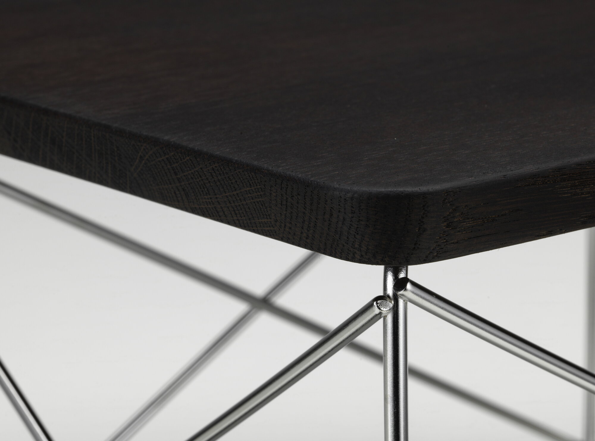 Vitra Eames LTR Occasional table, dark oak - stainless steel | Finnish ...