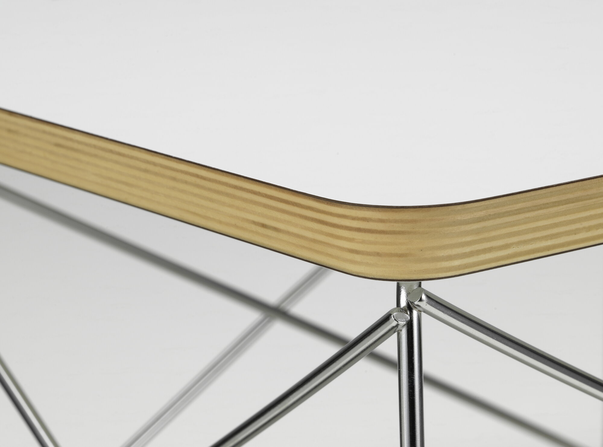 Vitra Eames LTR Occasional table, white laminate - stainless steel ...