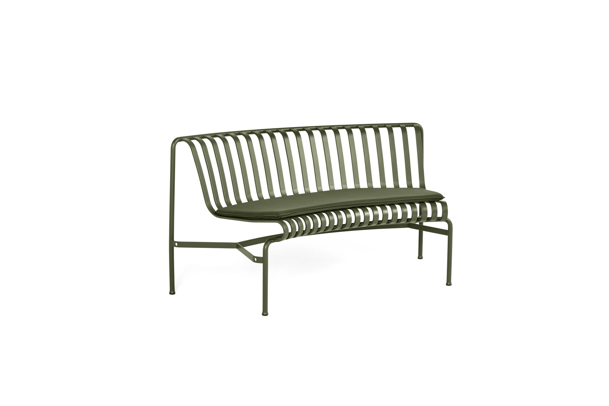 HAY Palissade Park dining bench add-on, in, olive | Finnish Design Shop