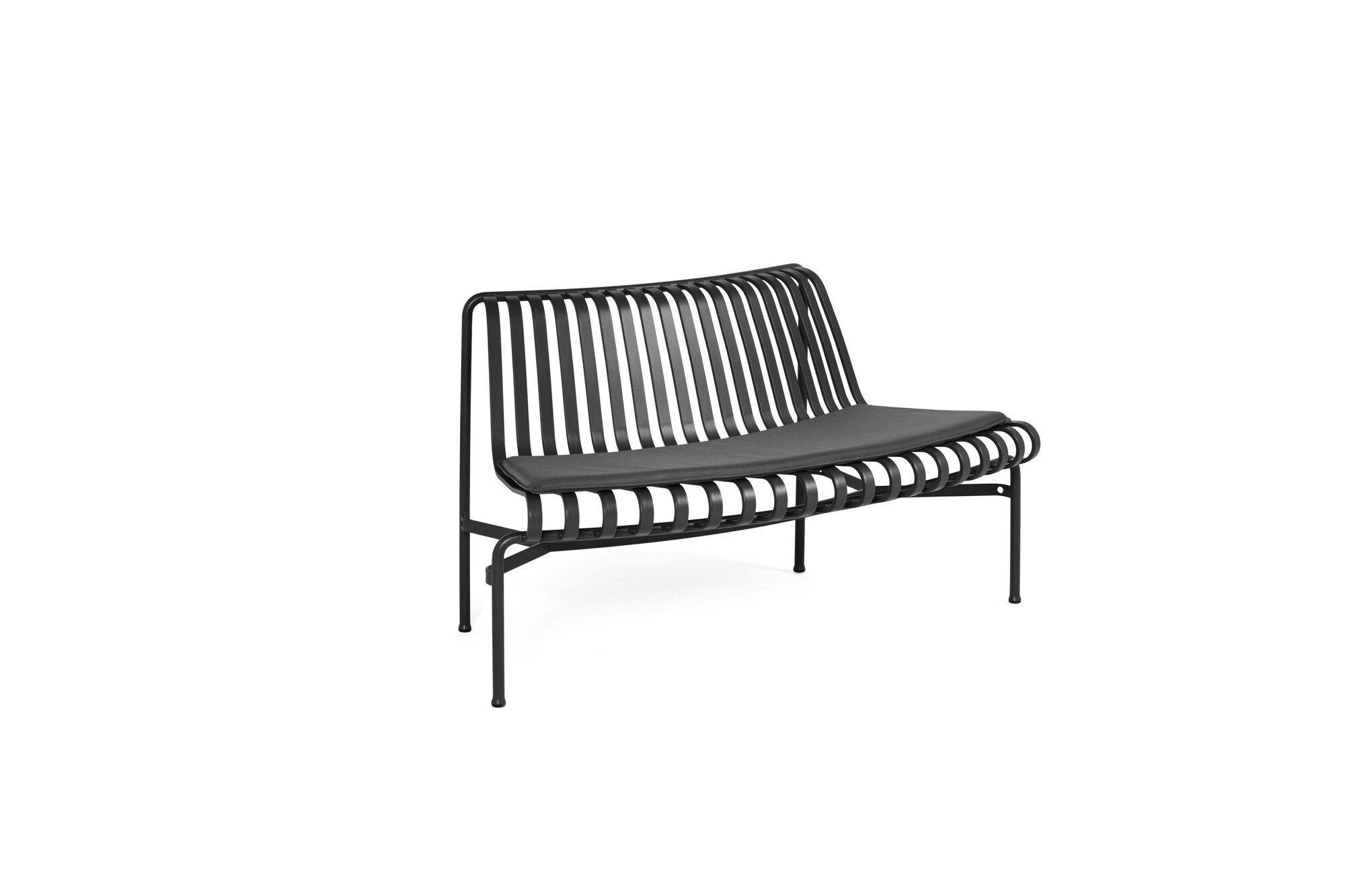 HAY Palissade Park dining bench add-on, out, anthracite | Finnish ...