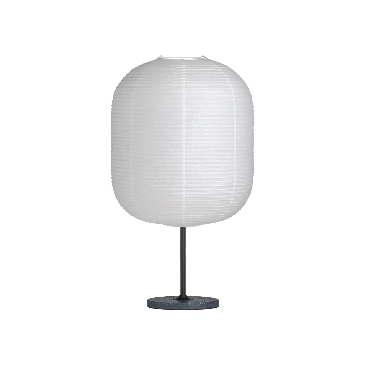 HAY Common table lamp base, soft black - black terrazzo | Finnish ...