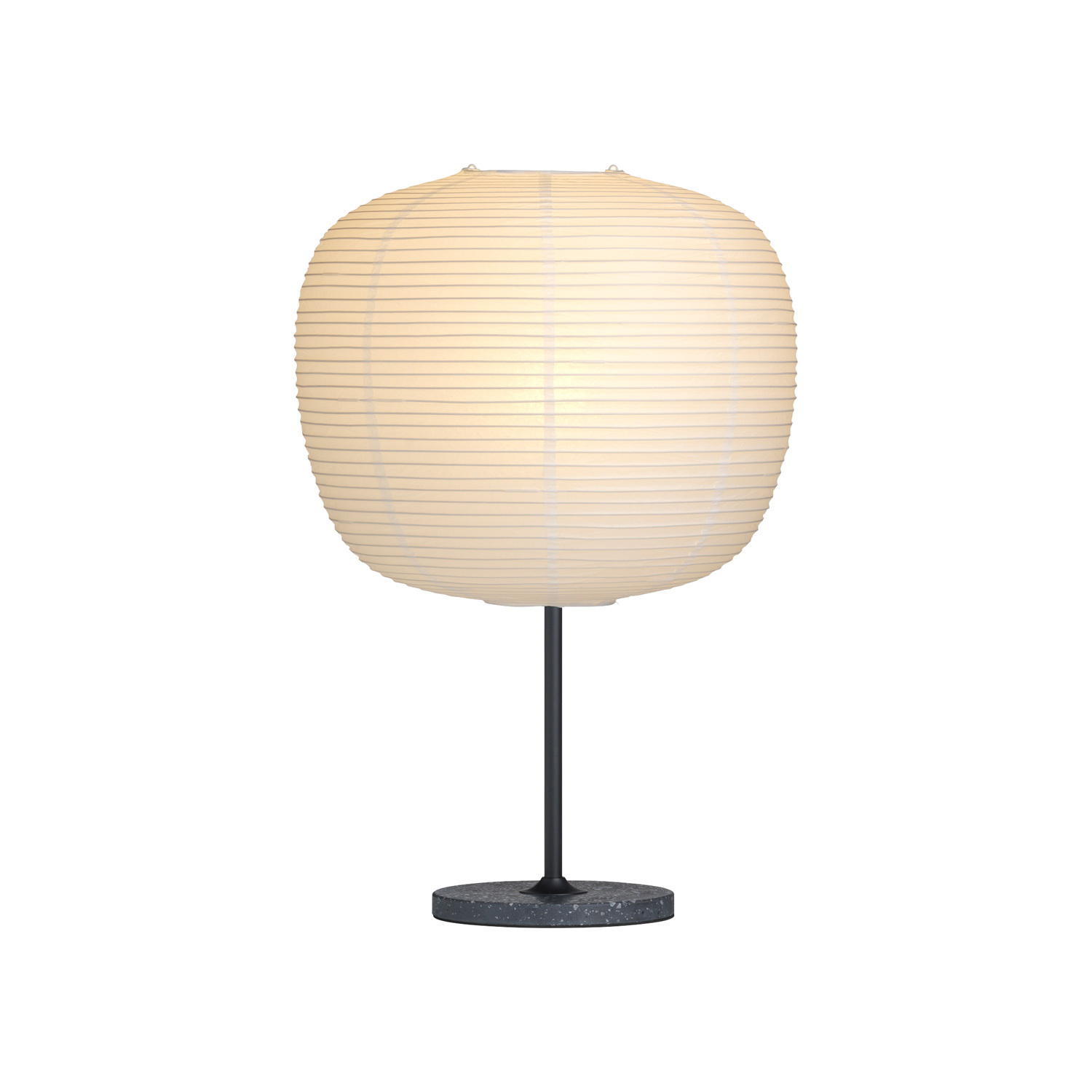 HAY Common table lamp base, soft black - black terrazzo | Finnish ...