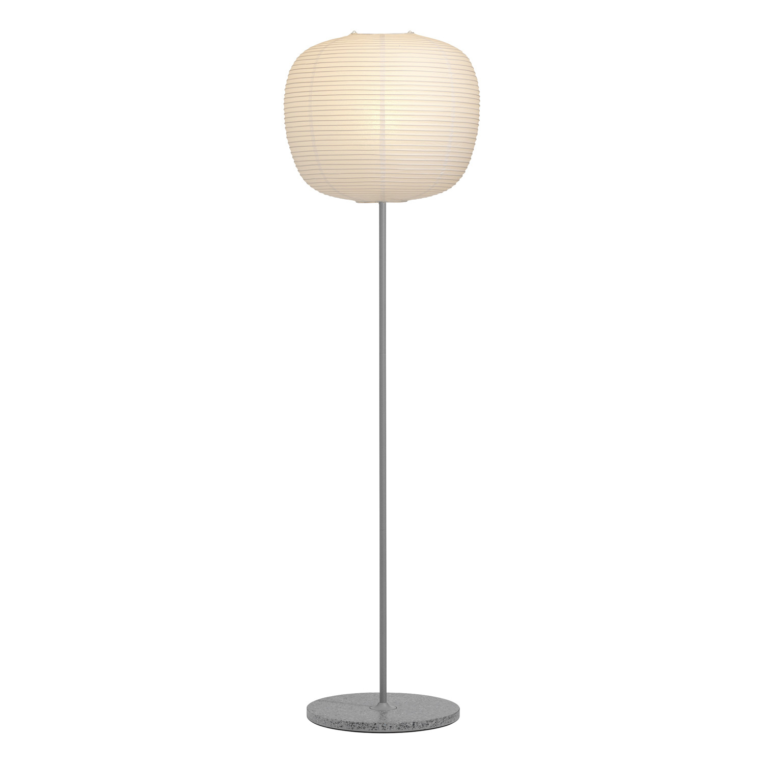 HAY Common floor lamp base, summit grey - grey terrazzo | Finnish ...