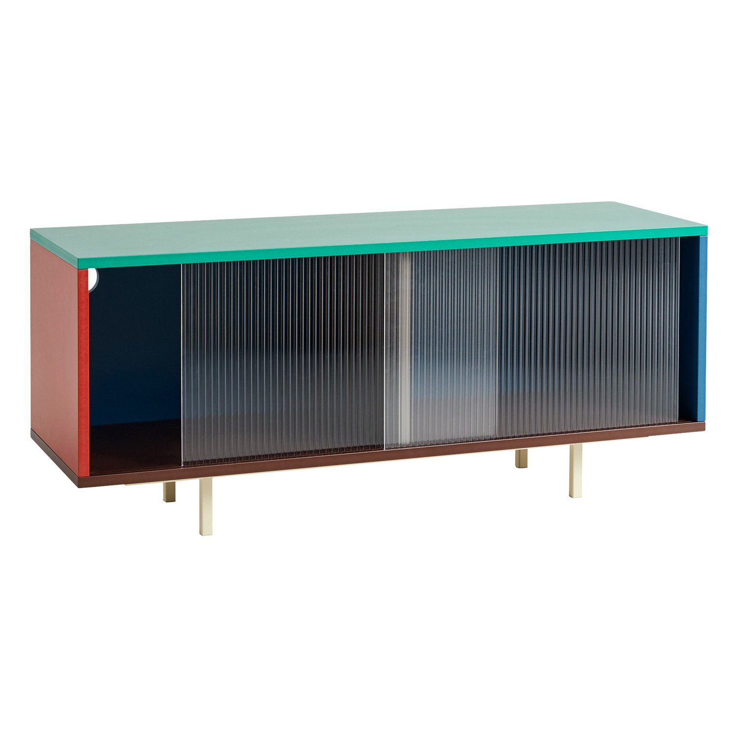 HAY Colour Cabinet w/ glass doors, floor, 120 cm, multicolour | Finnish ...