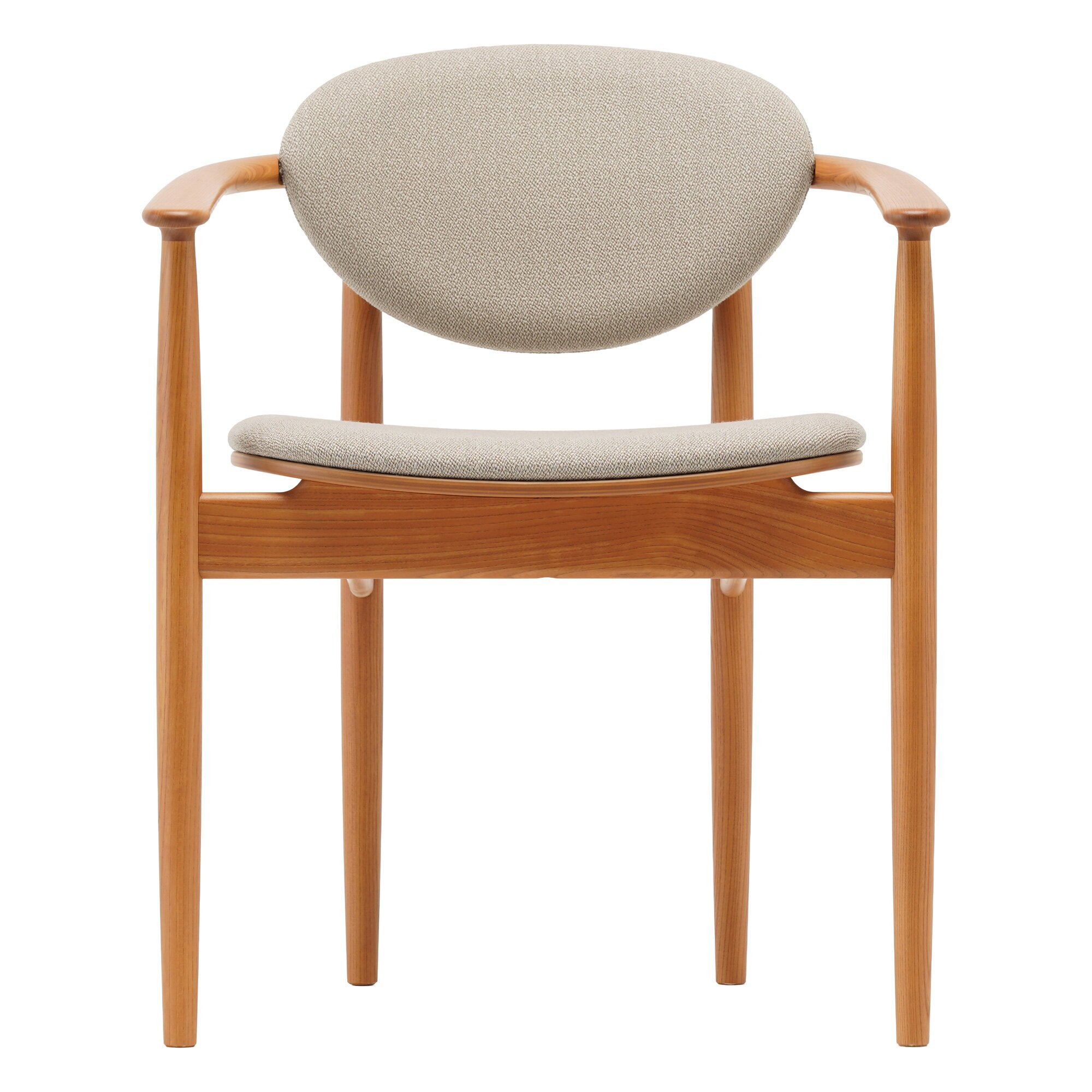 Karimoku Case A-DC04 dining chair, lacquered Keyaki Brown - greige ...