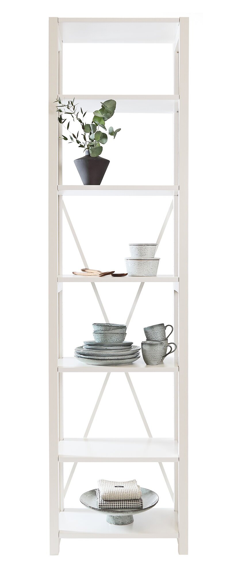Lundia Classic open shelf, narrow, white | Finnish Design Shop