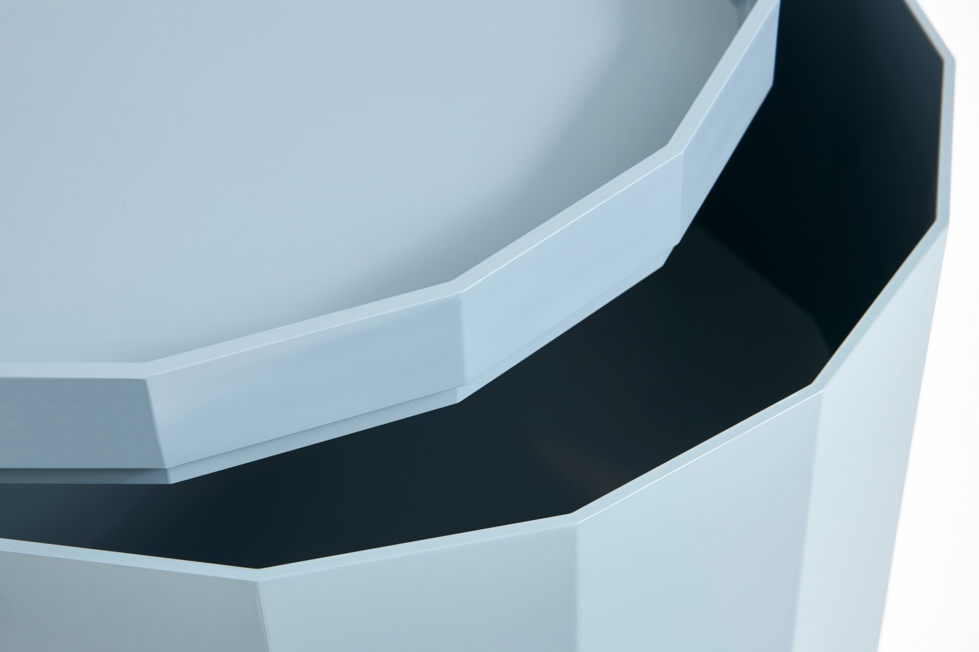 HAY Facet cabinet incl. feet and castors, high, misty blue | Finnish ...