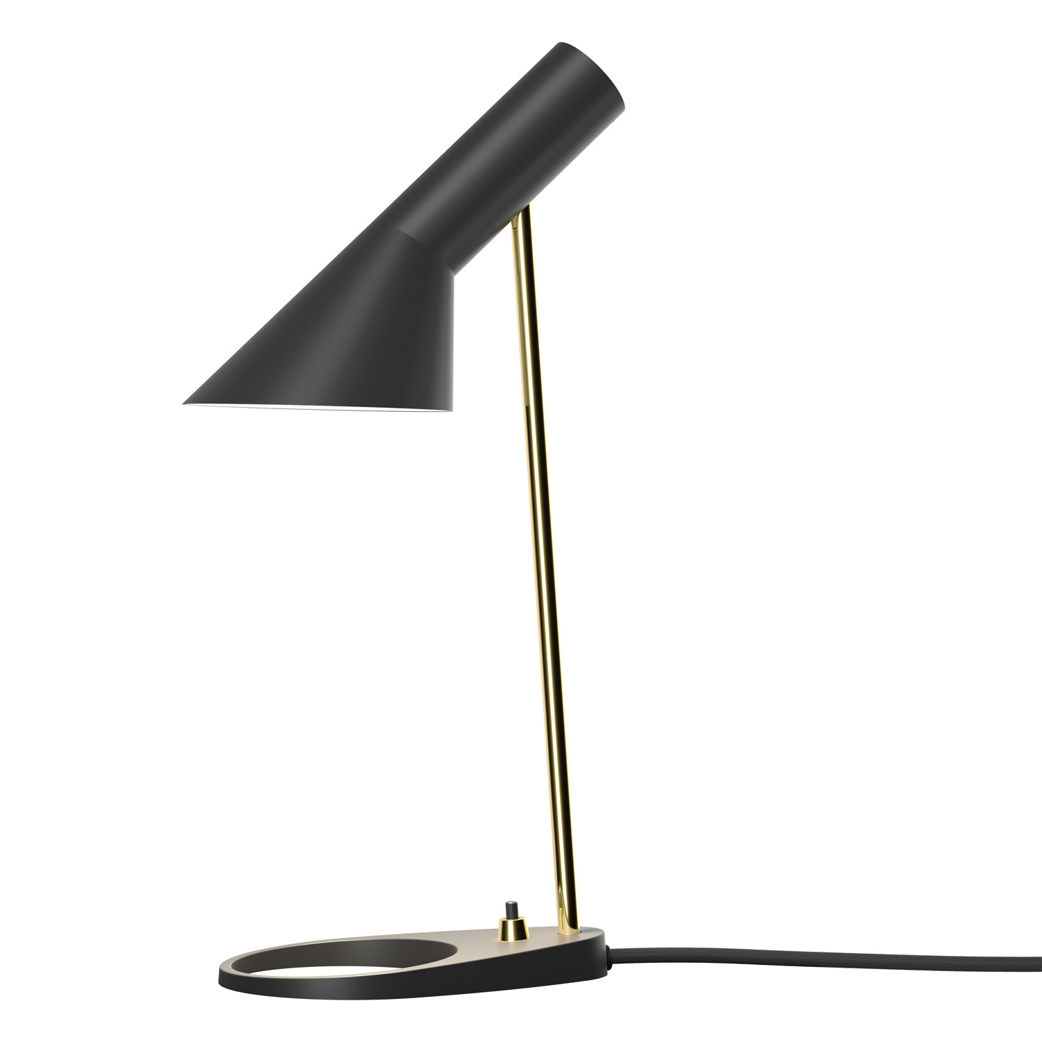 Louis Poulsen AJ Mini Tischleuchte, Messing - schwarz | Finnish Design Shop