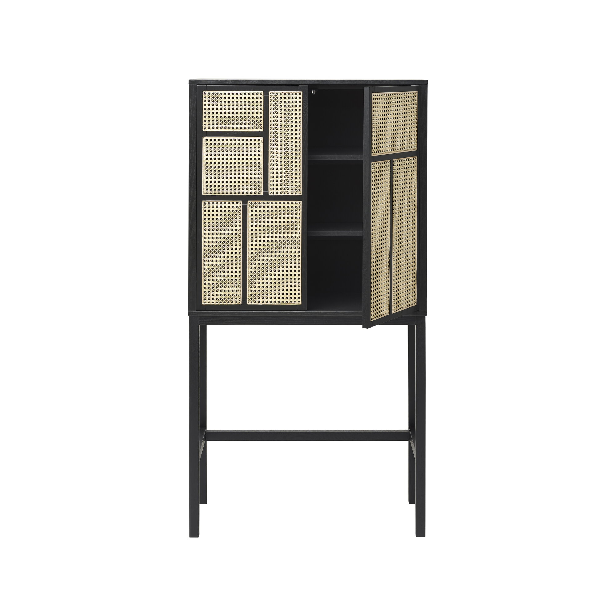 Design House Stockholm Air Schrank, schwarz/Korbgeflecht | Finnish ...