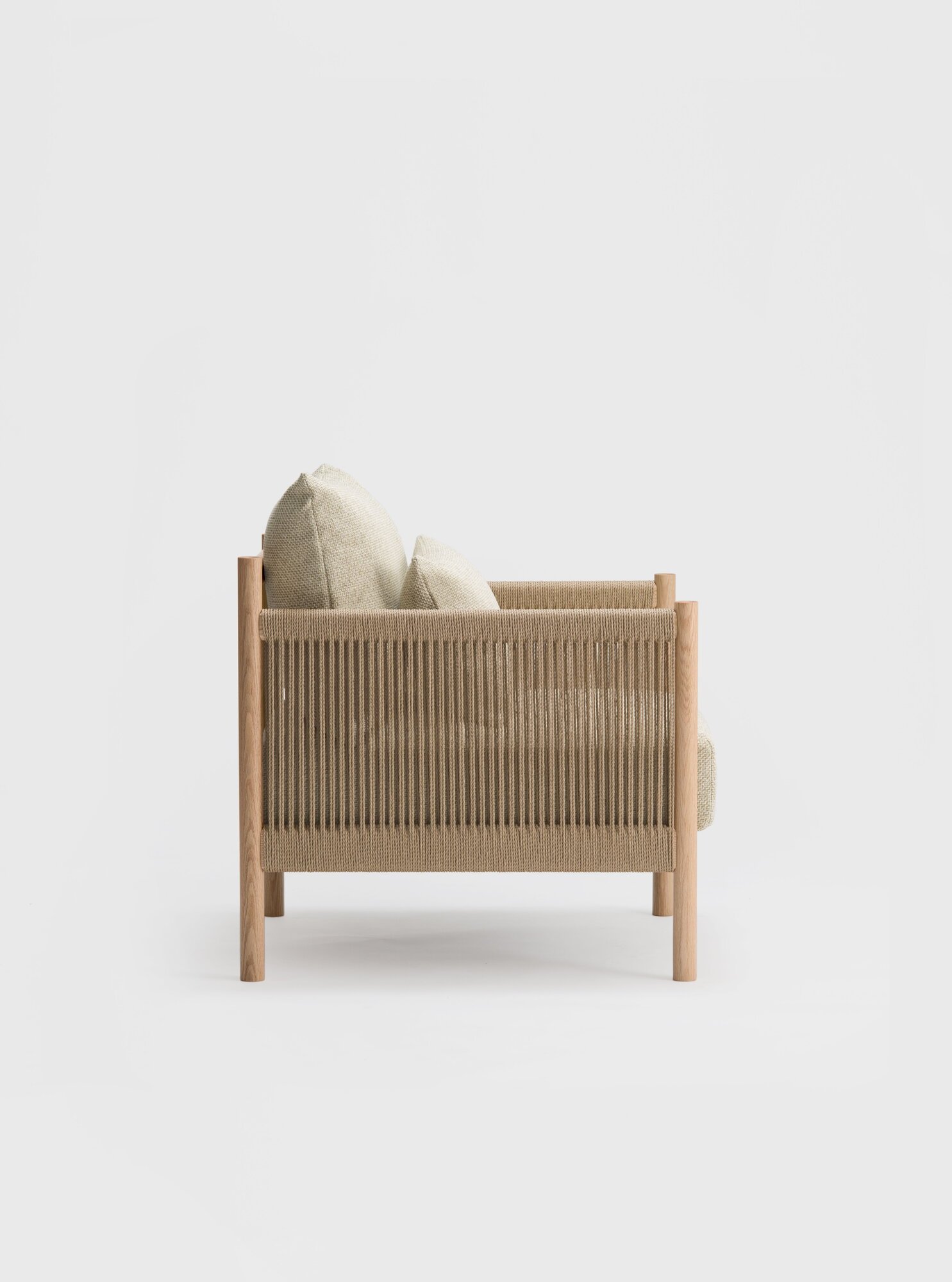 Ariake Braid lounge chair, white stained oak | Finnish Design Shop UK