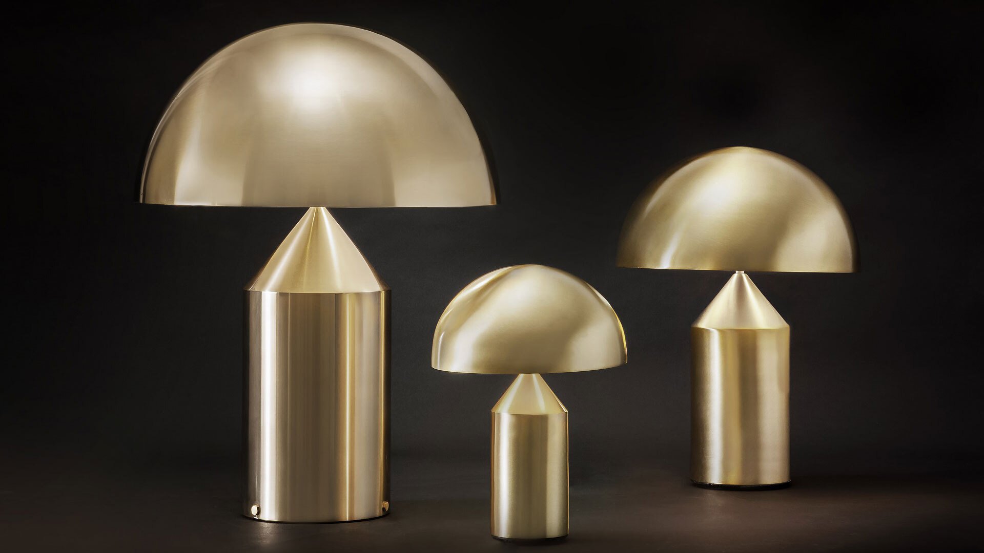 Oluce Atollo 238 table lamp, gold | Finnish Design Shop