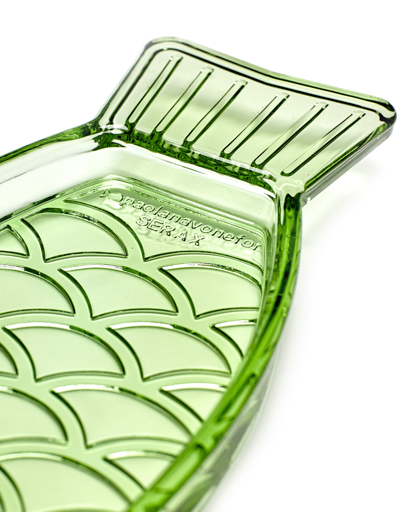 Serax Fish & Fish serving dish, 23 x 10 cm, green | Finnish Design Shop