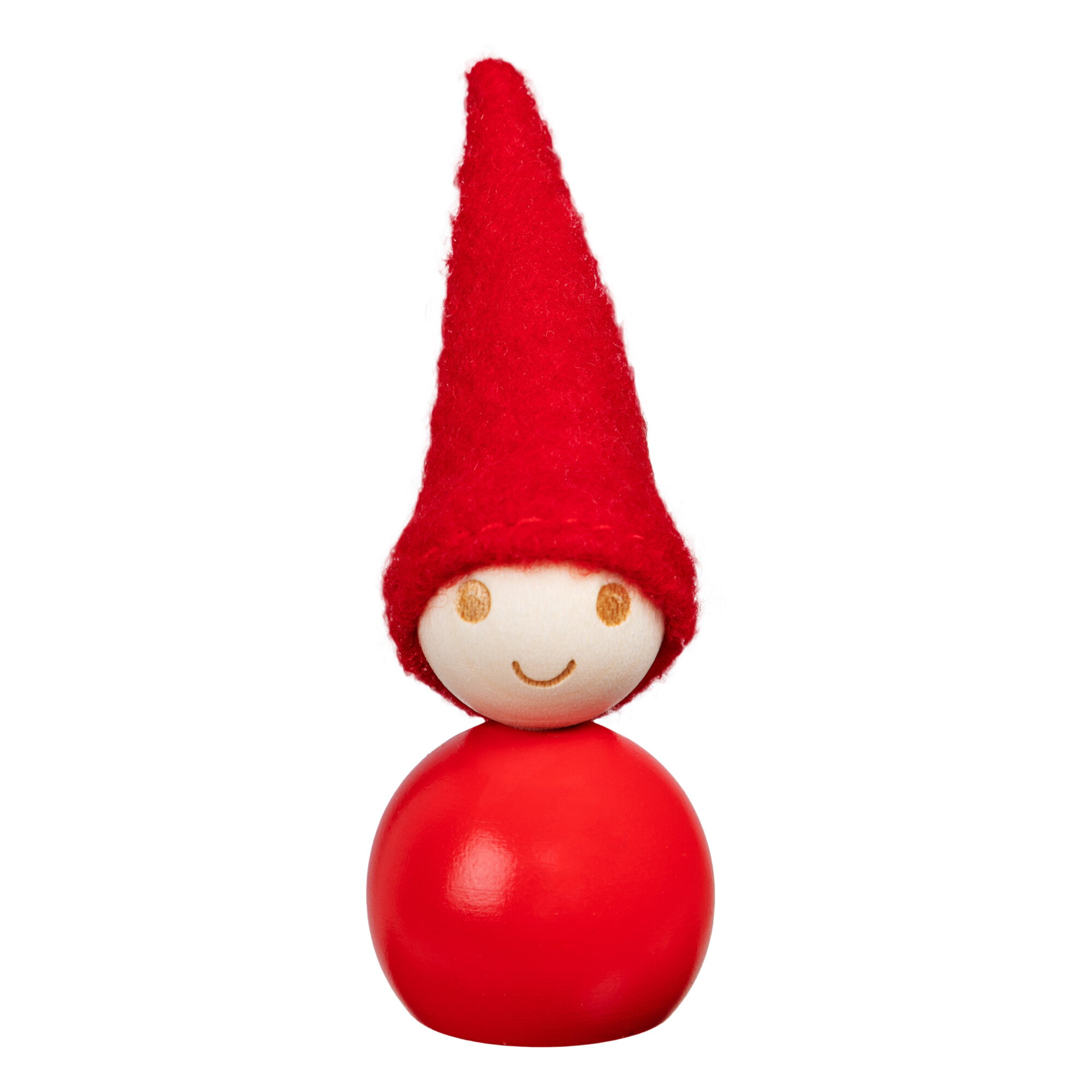 Aarikka Elf magnets, lot de 4, rouge - érable | Finnish Design Shop