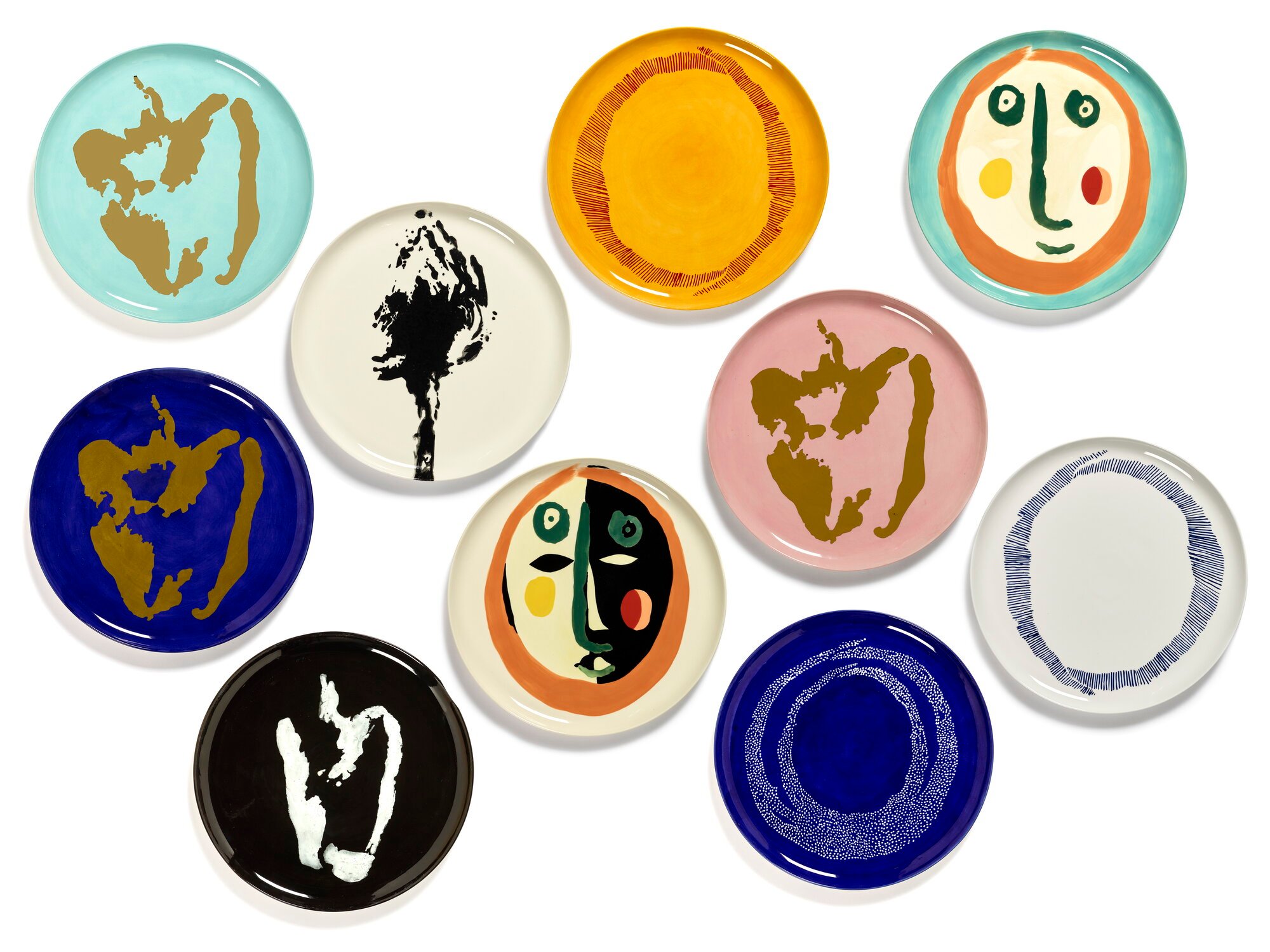 Serax Feast serving plate, black - white | Finnish Design Shop